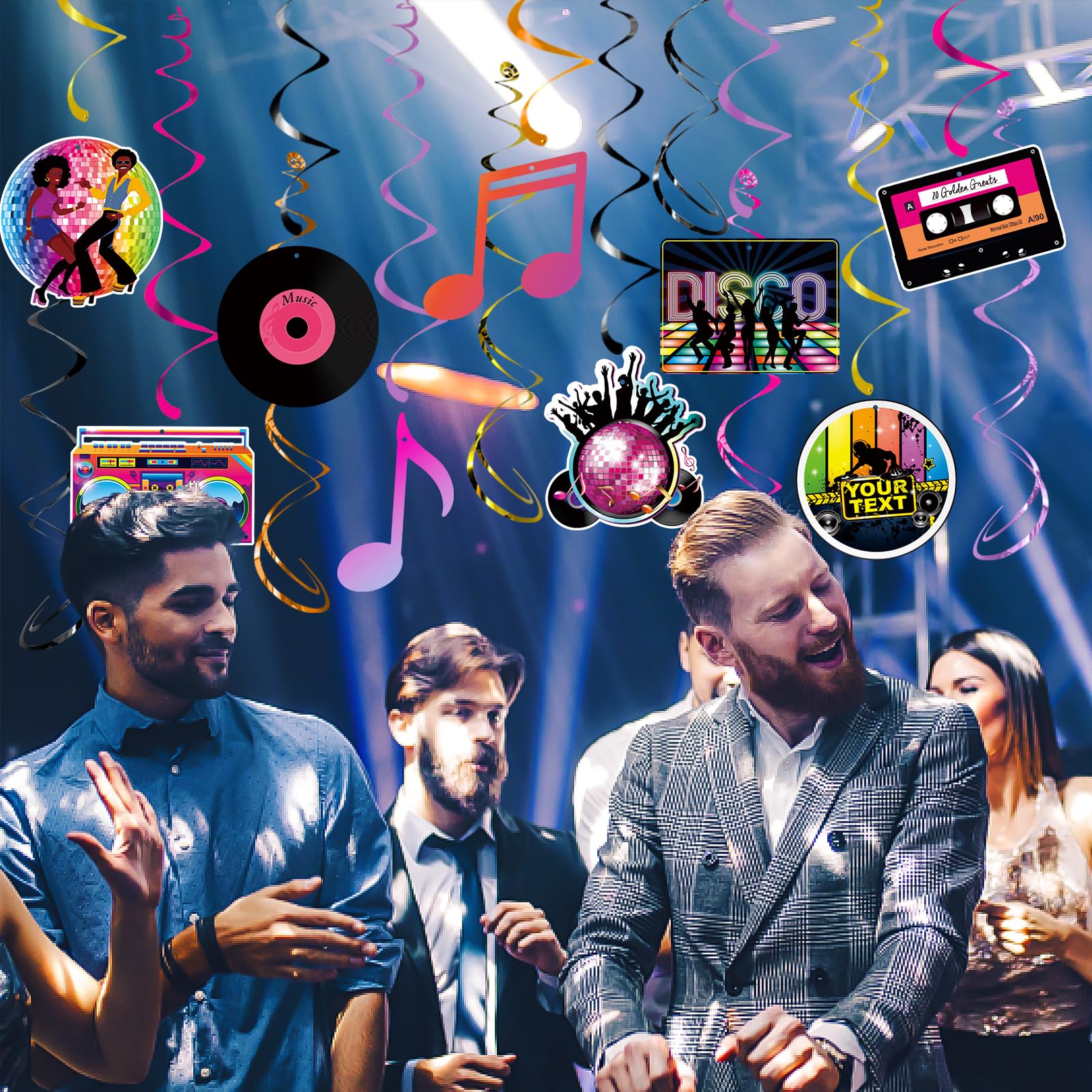 Snapklik.com : Disco Party Decorations - 70s Theme Disco Ball Hanging ...