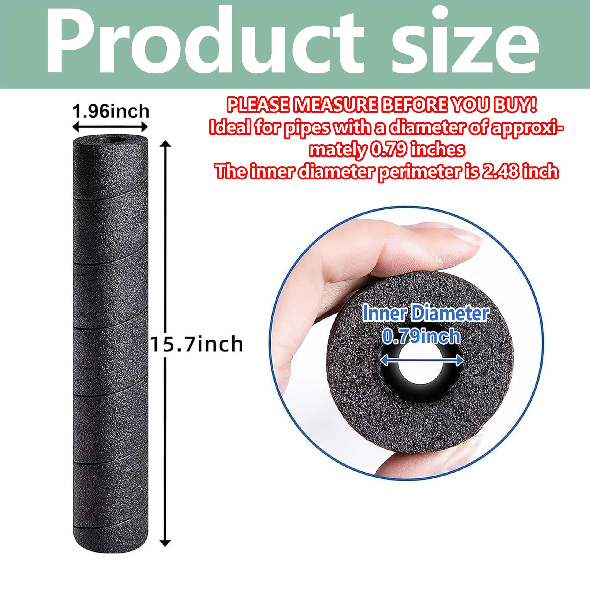 Snapklik.com : 1 Pcs Pipe Insulation Foam Tube - 15.7 Inches Black Pool ...