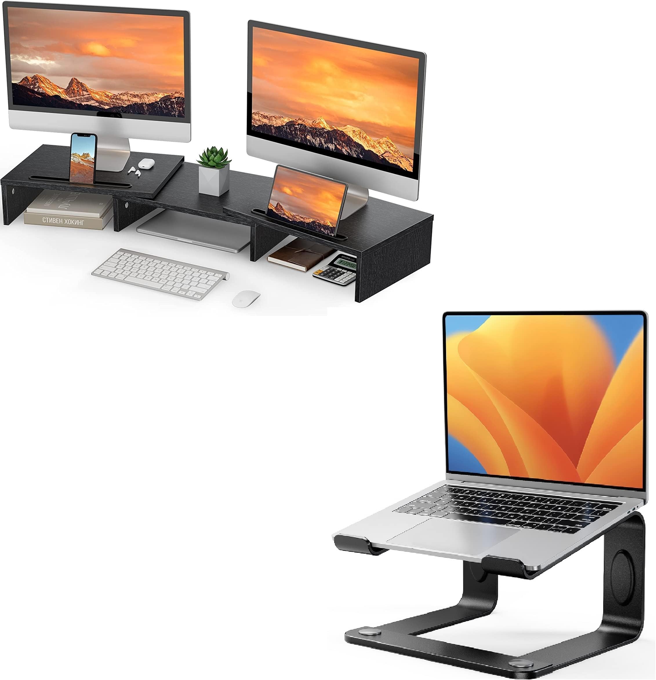Amazon.com: LORYERGO Dual Monitor Stand & Laptop Stand : Electronics