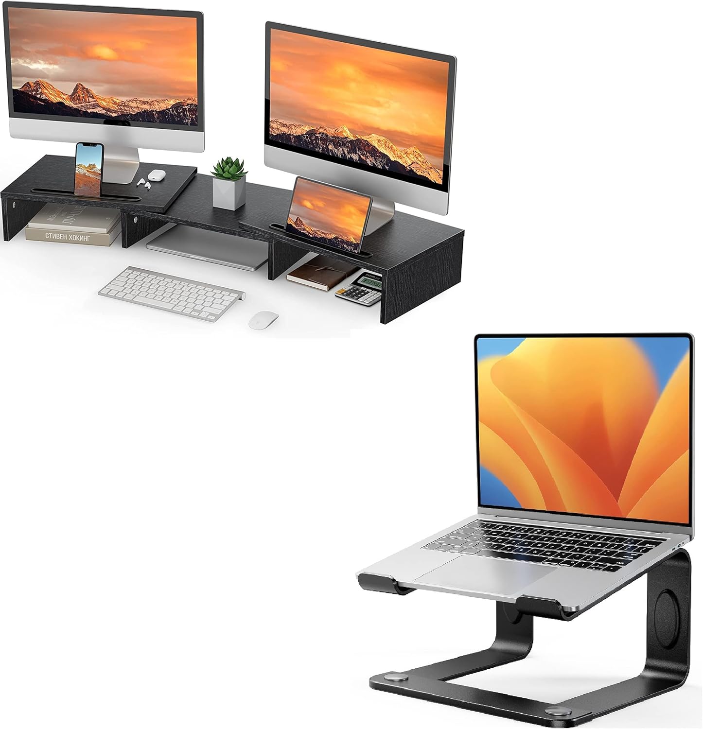 Amazon.com: LORYERGO Dual Monitor Stand & Laptop Stand : Electronics
