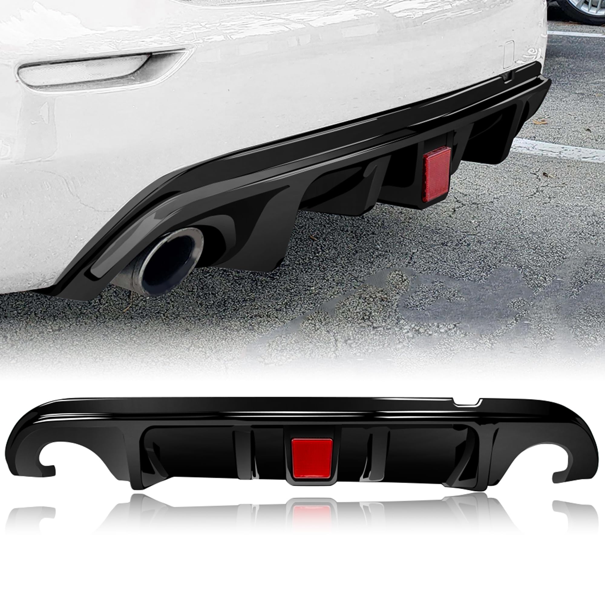 Amazon.com: Rolling Gears Q50 Rear Bumper Diffuser Compatible with 2014 ...