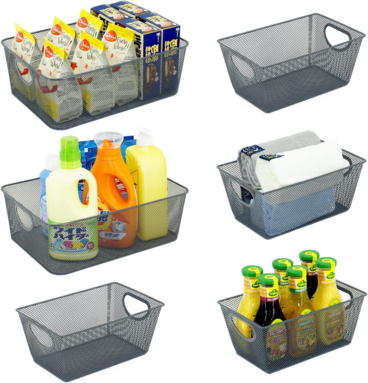 Amazon.com - DR.DUDU 6 Pack Extra Large Wire Storage Baskets for ...