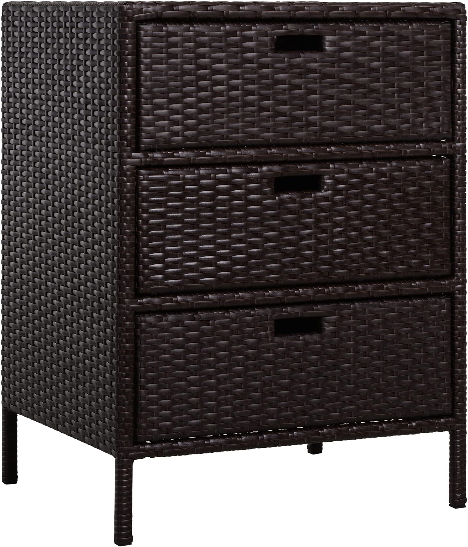 Amazon.com: Grand patio Indoor Outdoor 2-Door Wicker Storage Cabinet ...