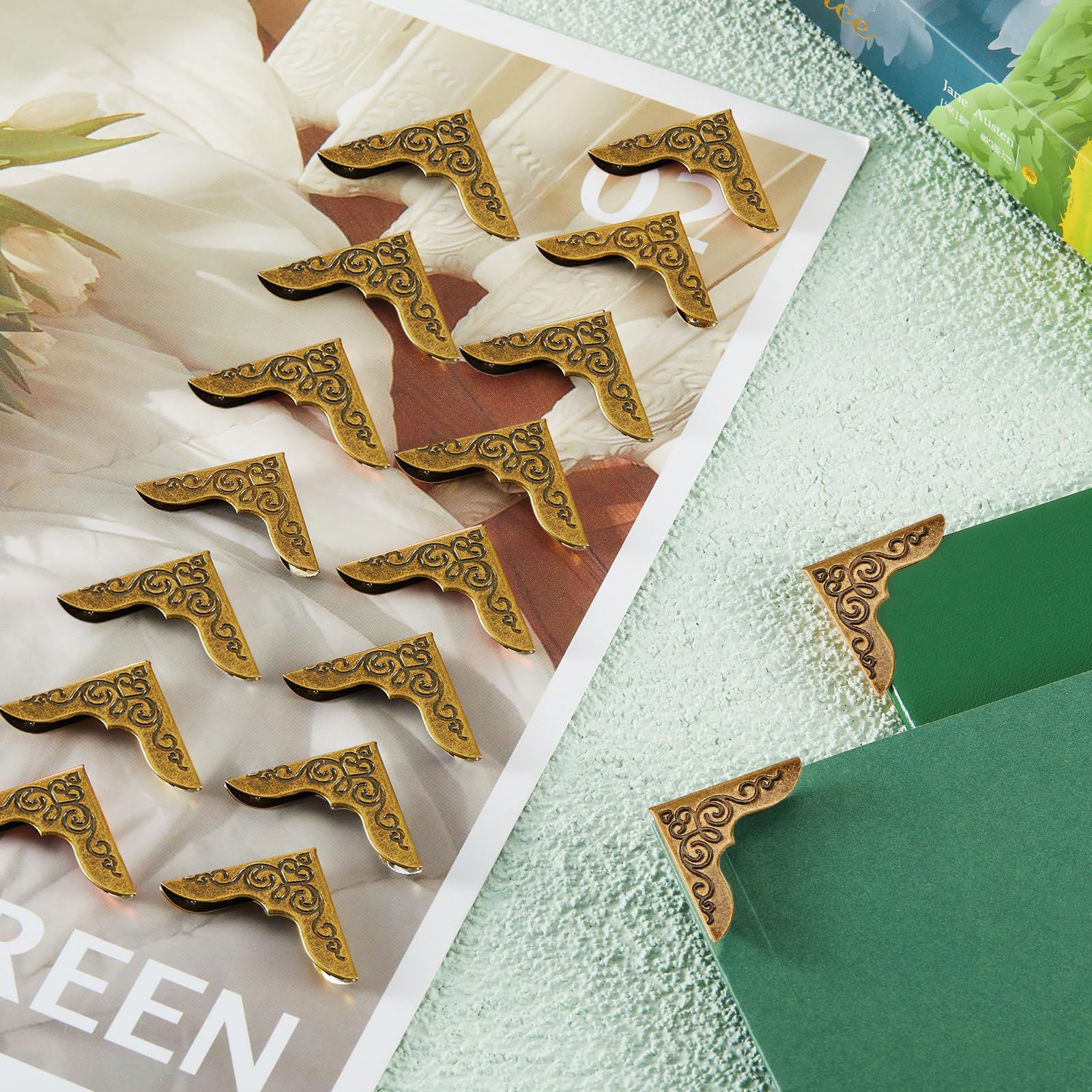 Snapklik.com : 160 Pieces Book Corner Protectors Metal For Paperbacks ...