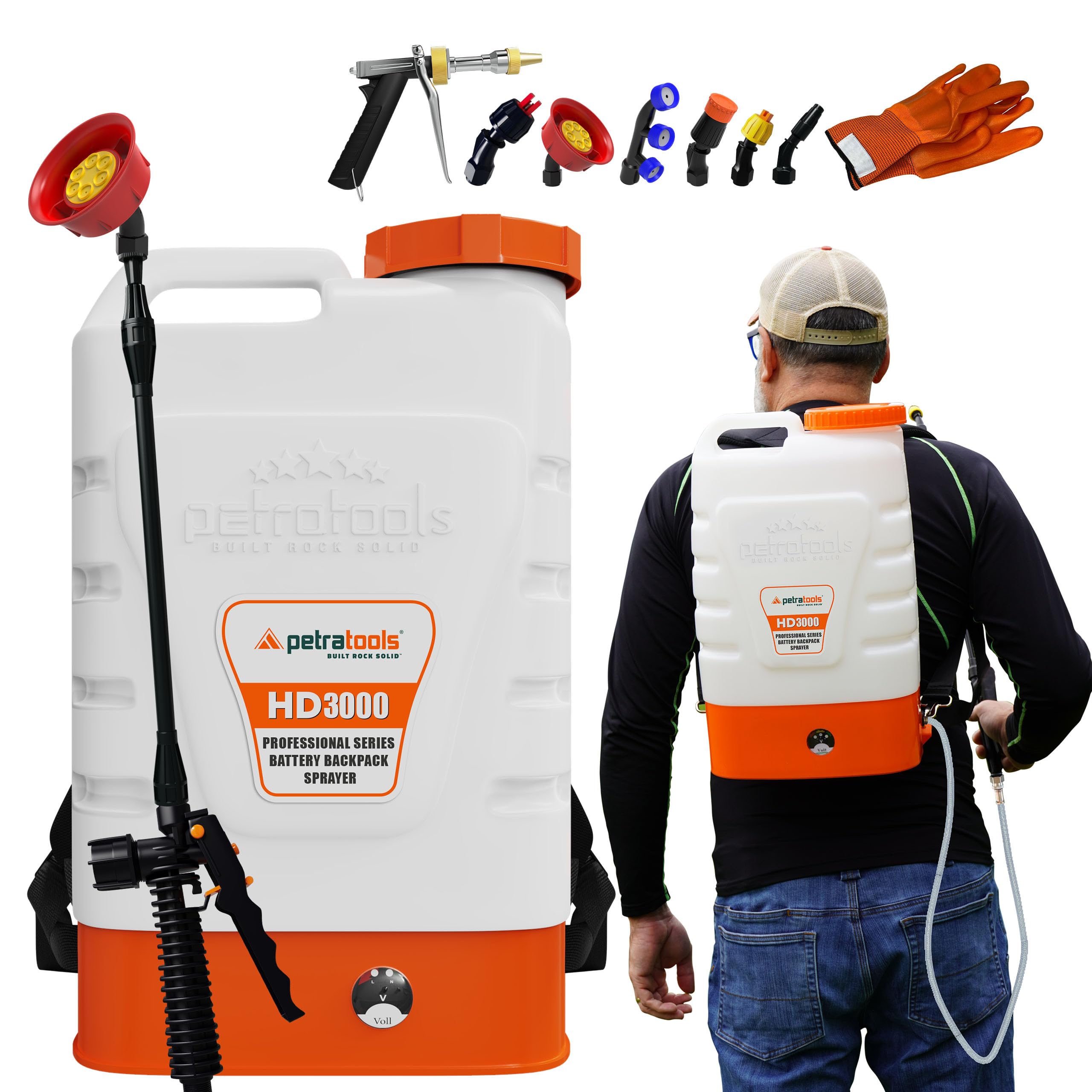 Snapklik.com : PetraTools 3 Gallon Battery Powered Backpack Sprayer In ...