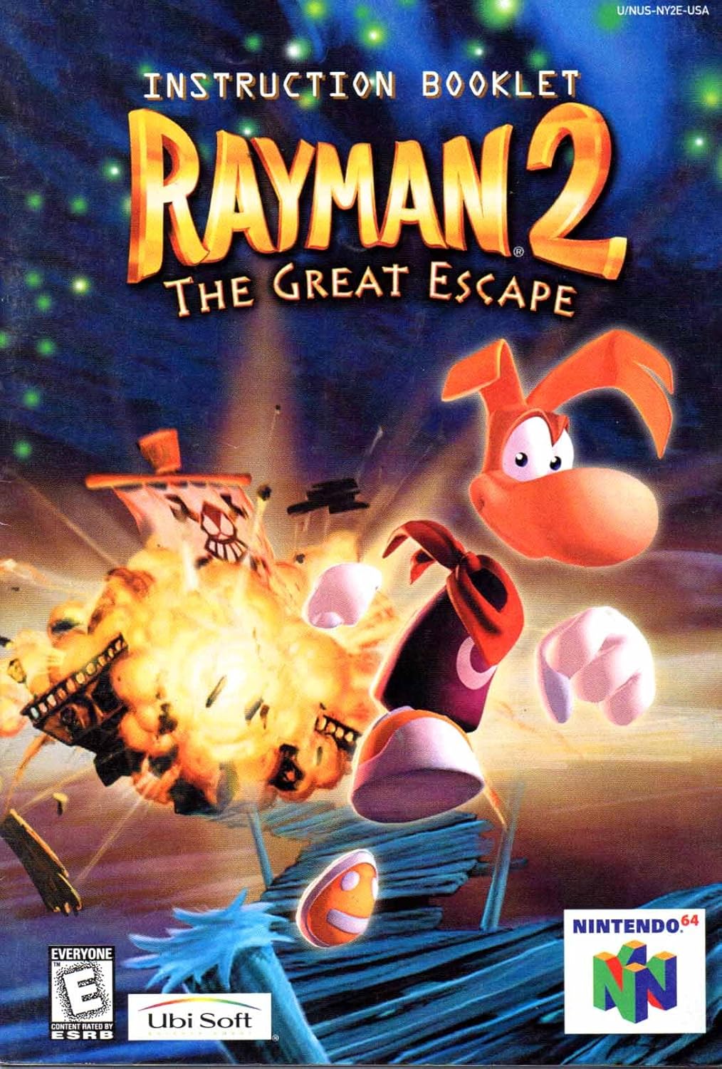Rayman 2 The Great Escape N64 Instruction Booklet (Nintendo 64 Manual ...