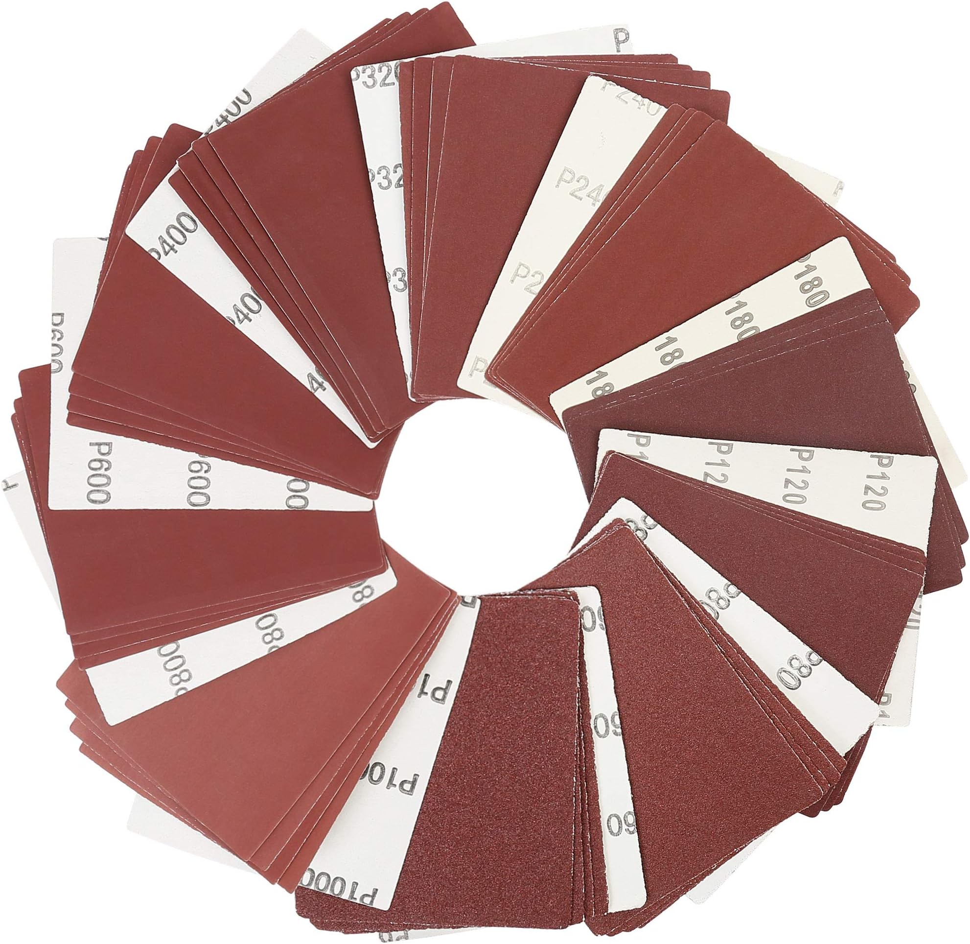 60 Sandpaper 1/4 Sheets for Palm Sanders - Includes 20 of 60 Grit, 20 ...