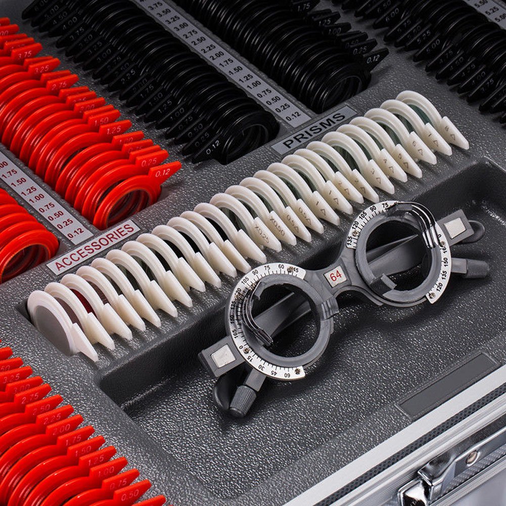 DOMINTY 266 PCS Optometry Box Glasses Trial Lens Set Case Optometry ...