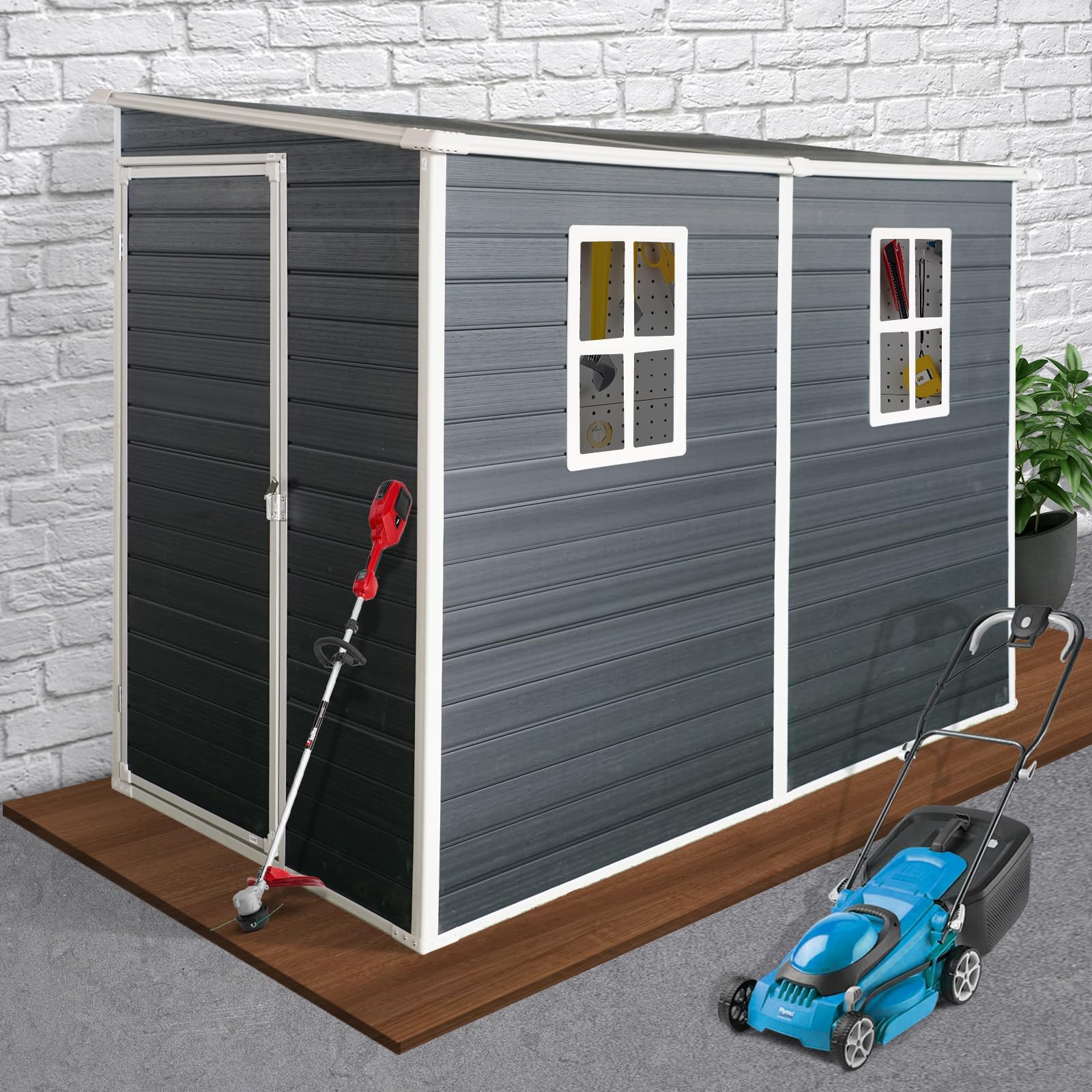 Cheapest Resin Storage Sheds BTMWAY 6 Ft. W X 8 Ft. D All Weather