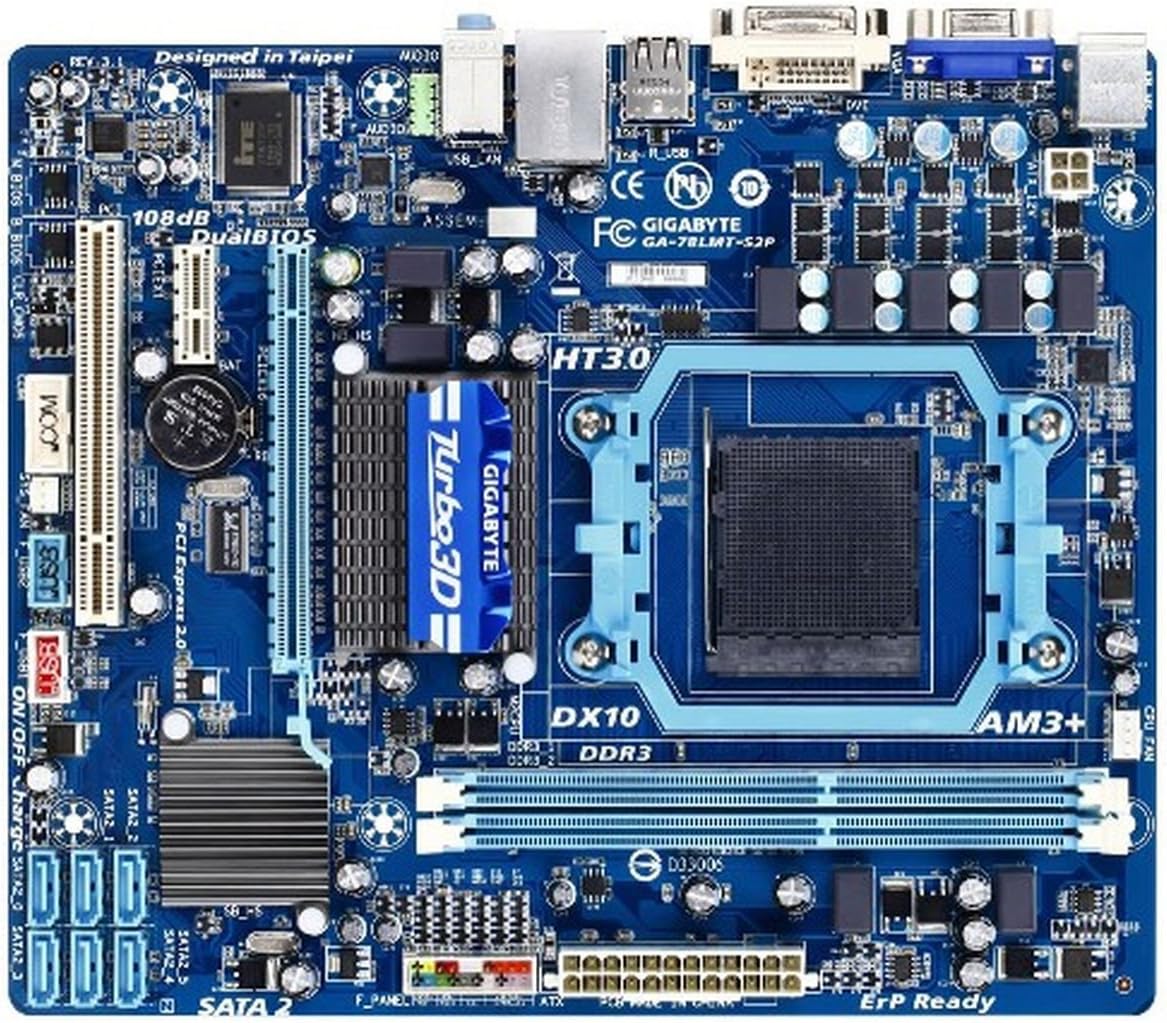 Amazon.com: Gigabyte AMD 760G + SB710 Chipset DDR3 1333 AM3+ Micro ATX Motherboard (GA-78LMT-S2P ...