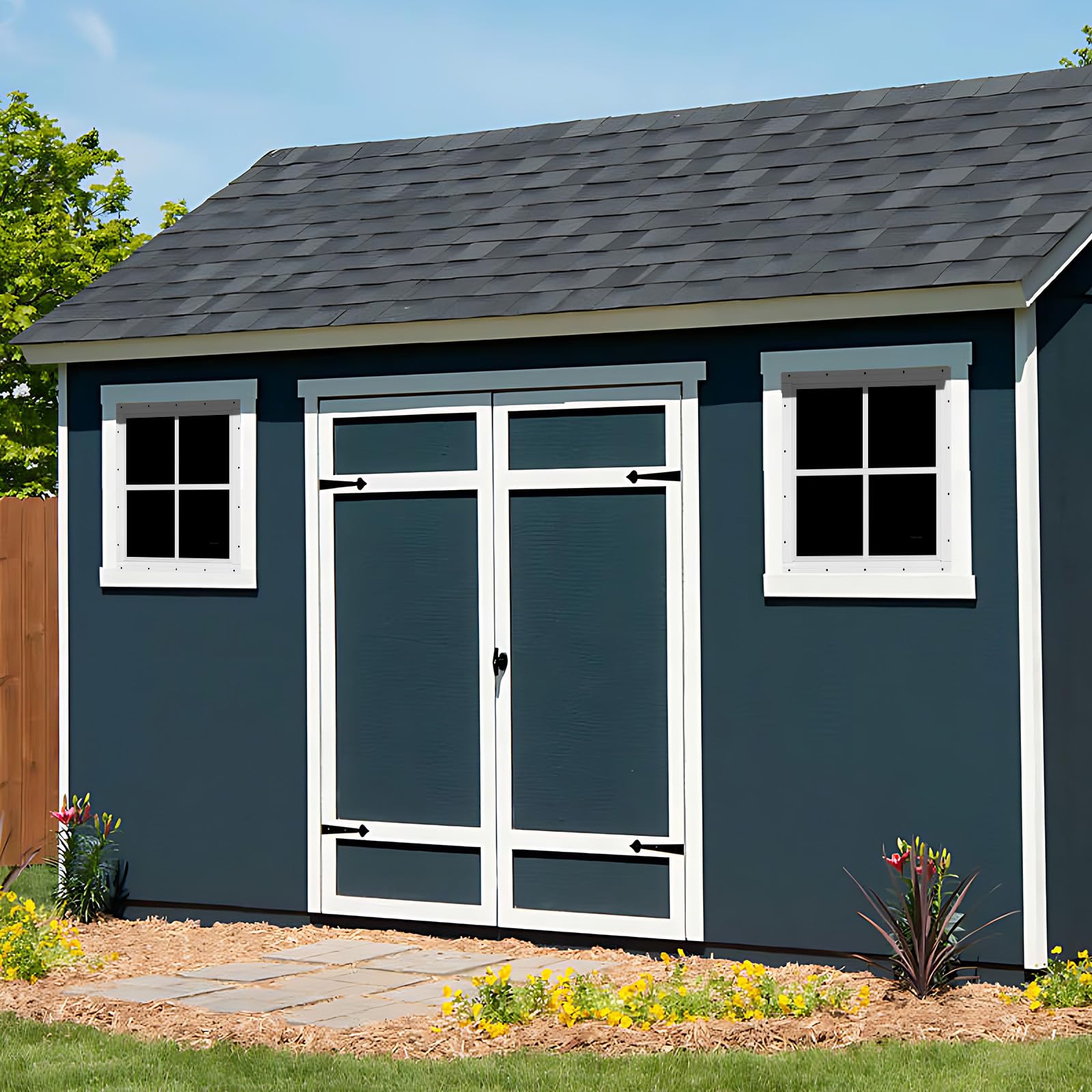 Chicken Coop Window 16x16 Inch White Shed Window - Sliding Aluminum ...