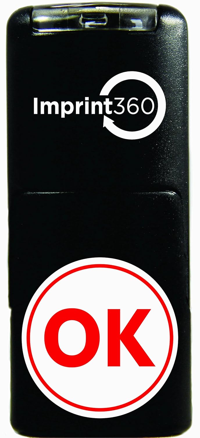 Amazon.com: Supply360 AS-IMP2003 Round Stamp OK in Circle, Red Ink ...