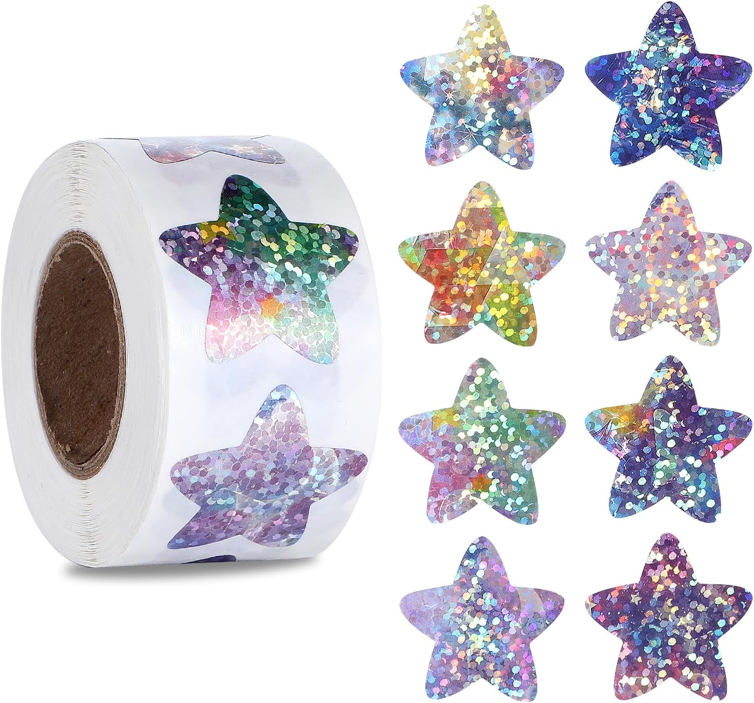 Amazon.com : AOZUO 500 PCS Glitter Star Stickers for Kids Reward, 1 ...