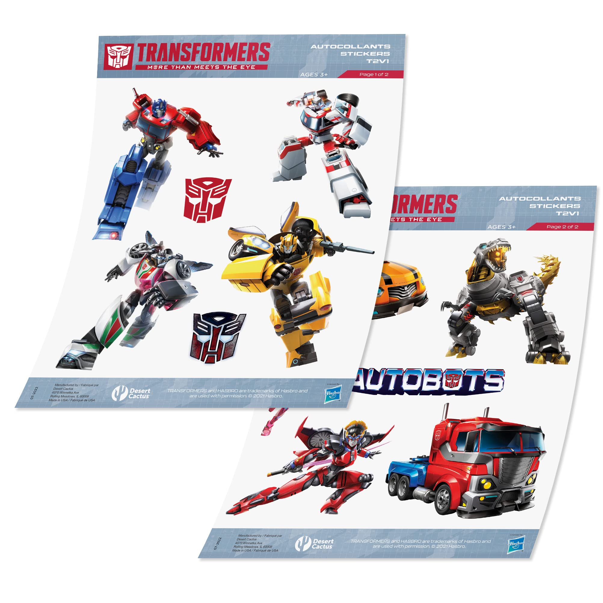 Amazon.com: Desert Cactus Transformers Stickers - 12 Stickers Vinyl ...