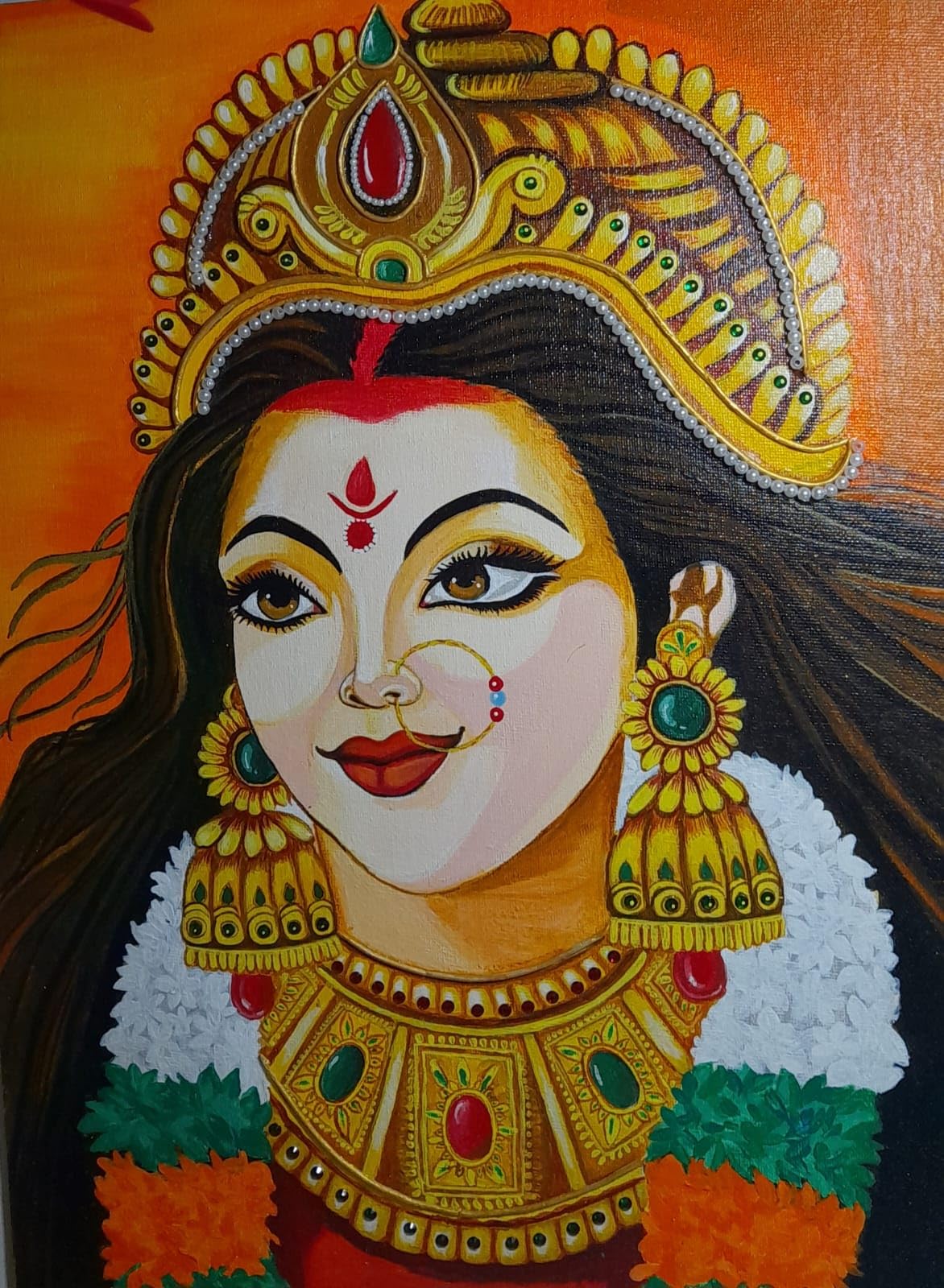 Durga Face Painting
