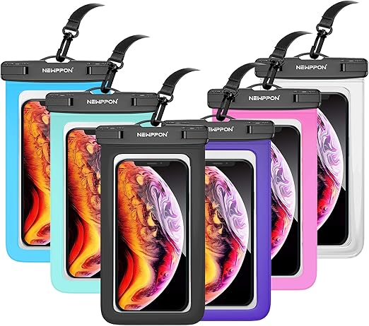 Amazon.com: Newppon Large Waterproof Phone Pouch : 6 Pack Universal ...