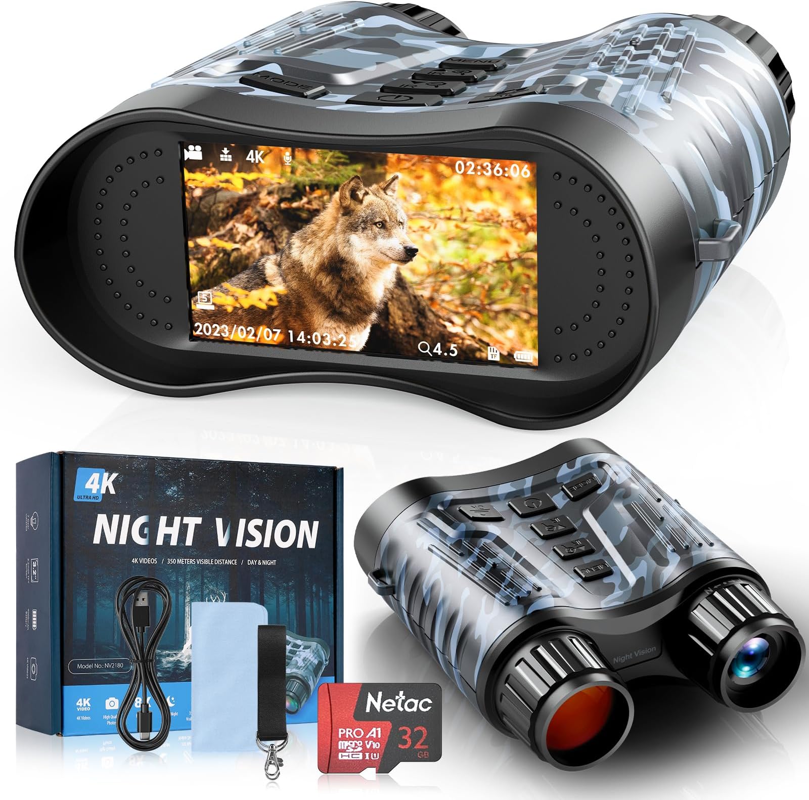 Amazon.com: Night Vision Goggles - 4K Night Vision Binoculars with ...