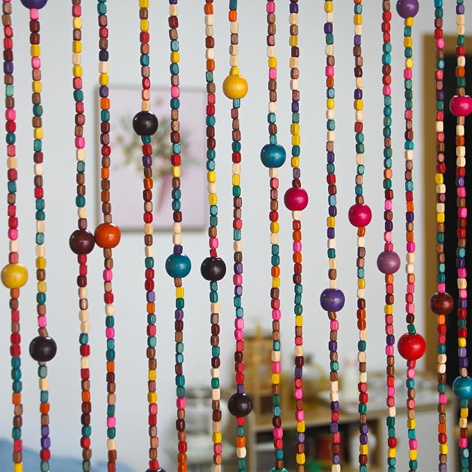 Amazon.com: Smongdelis 38 Strands Colorful Boho Hippie Door Beads ...