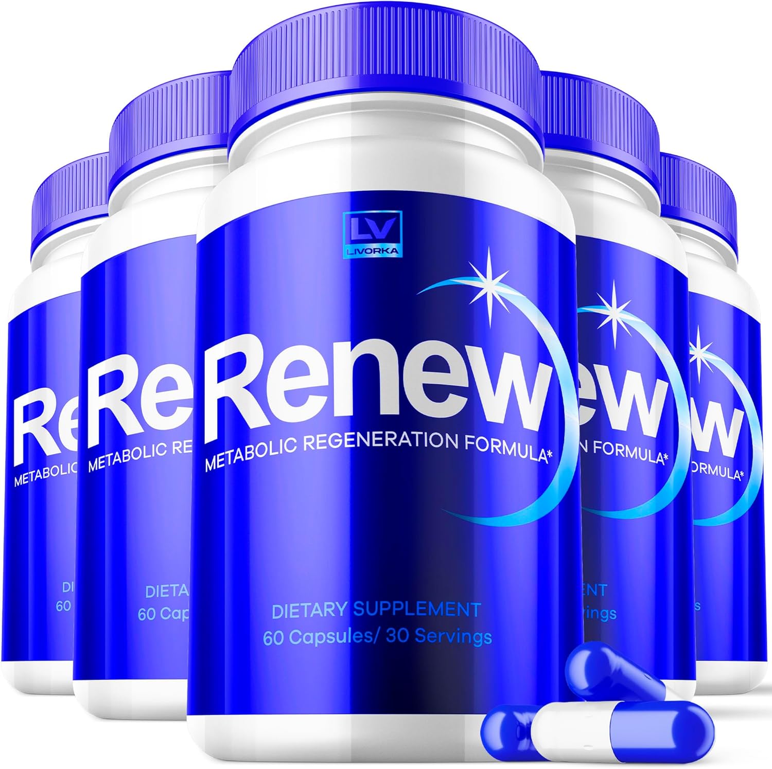 Amazon.com: LIVORKA Renew Metabolic Regeneration Formula - 300 Capsules (5 Month Supply) - Pack ...