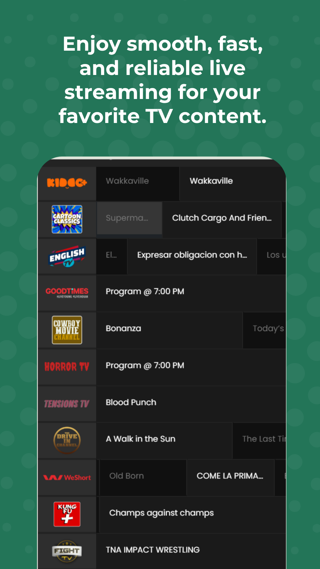Live TV - Fast Streaming - App on Amazon Appstore