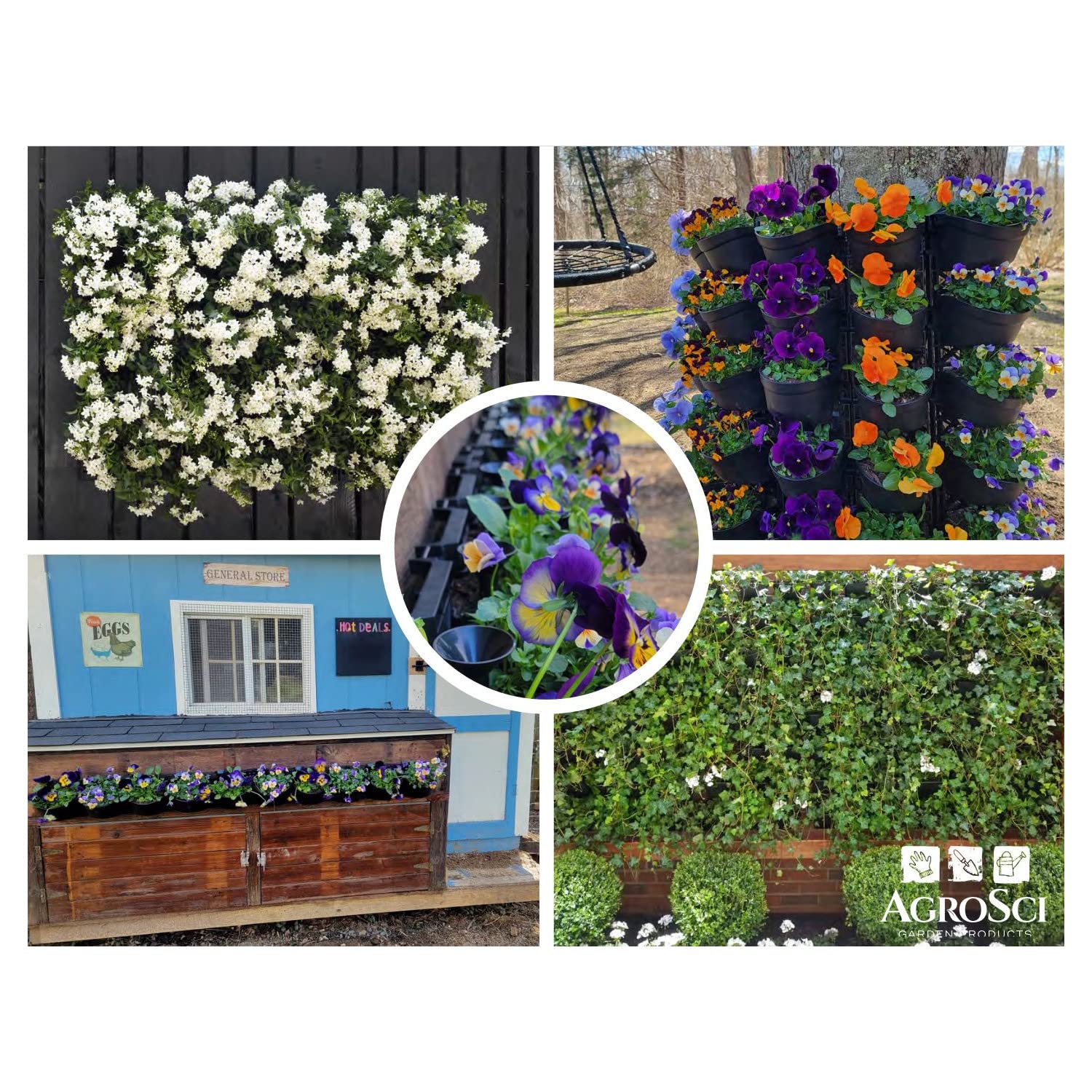 Buy AgroSci Garden Wall Planter Kit for Outdoor Plants with Integrated ...