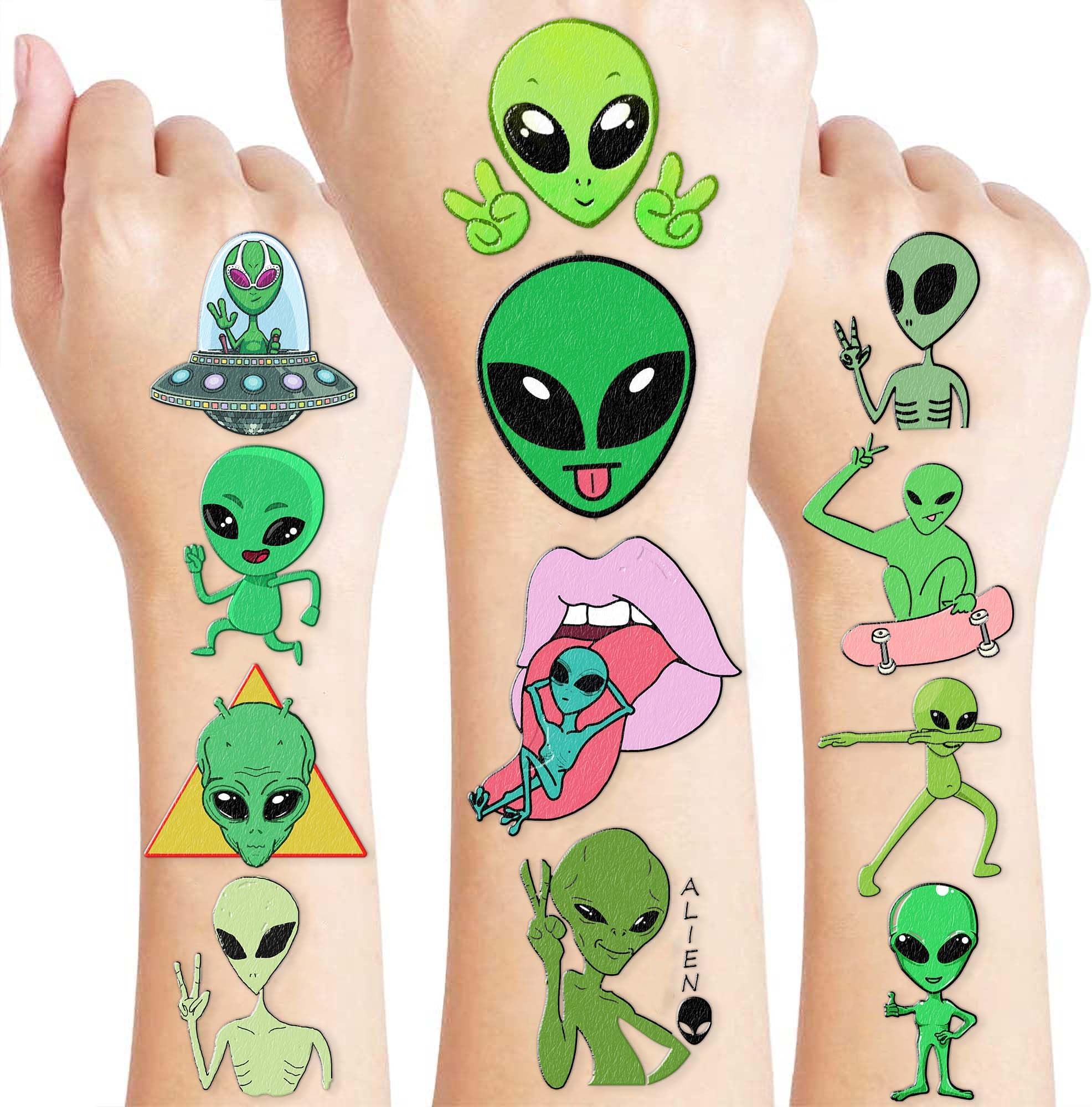 Amazon.com : 96PCS Galaxy Pre-Cut Temporary Tattoos for Kids - Outer ...