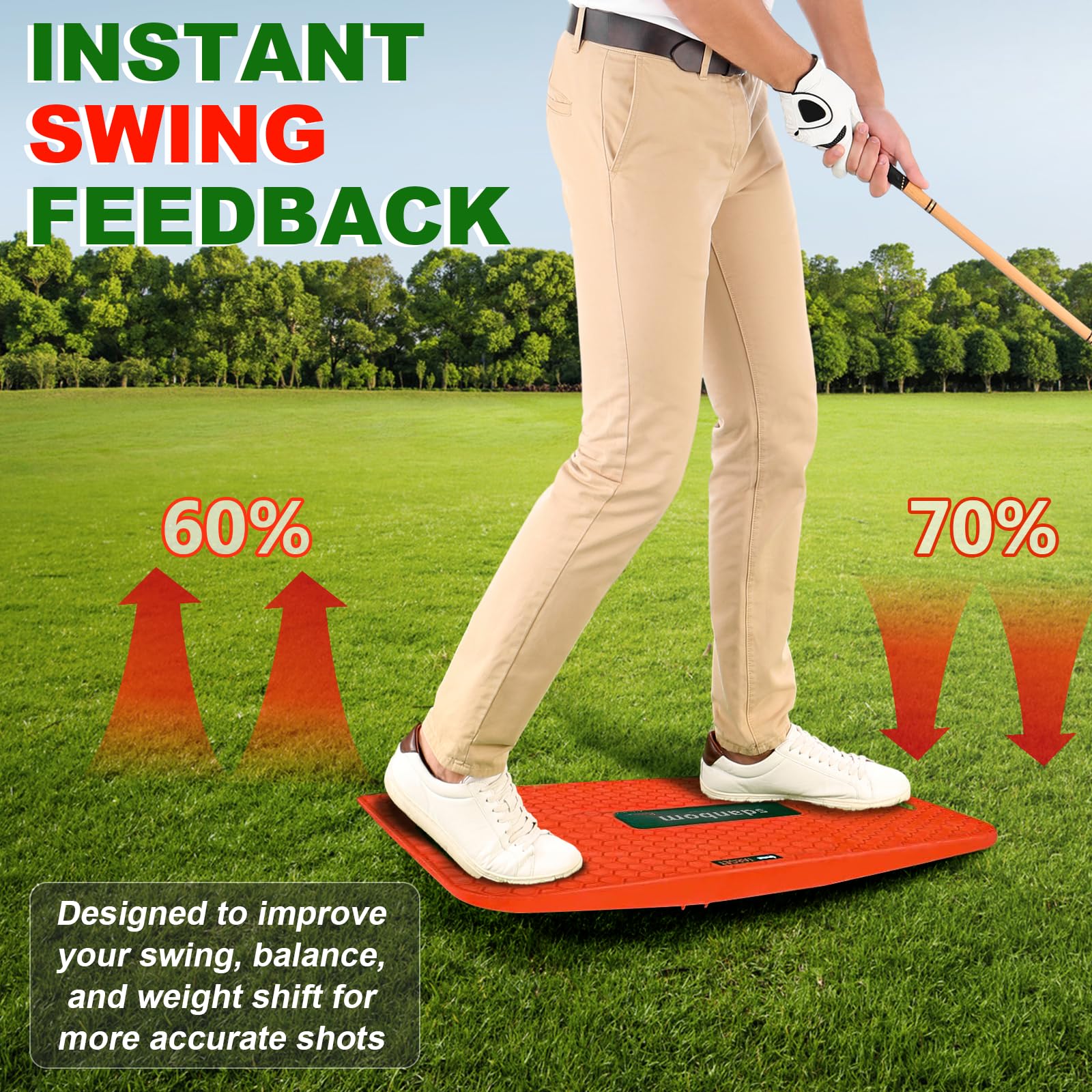 Golf Pressure Plate - Pressure Plate Golf Trainer For Indoor & Outdoor ...