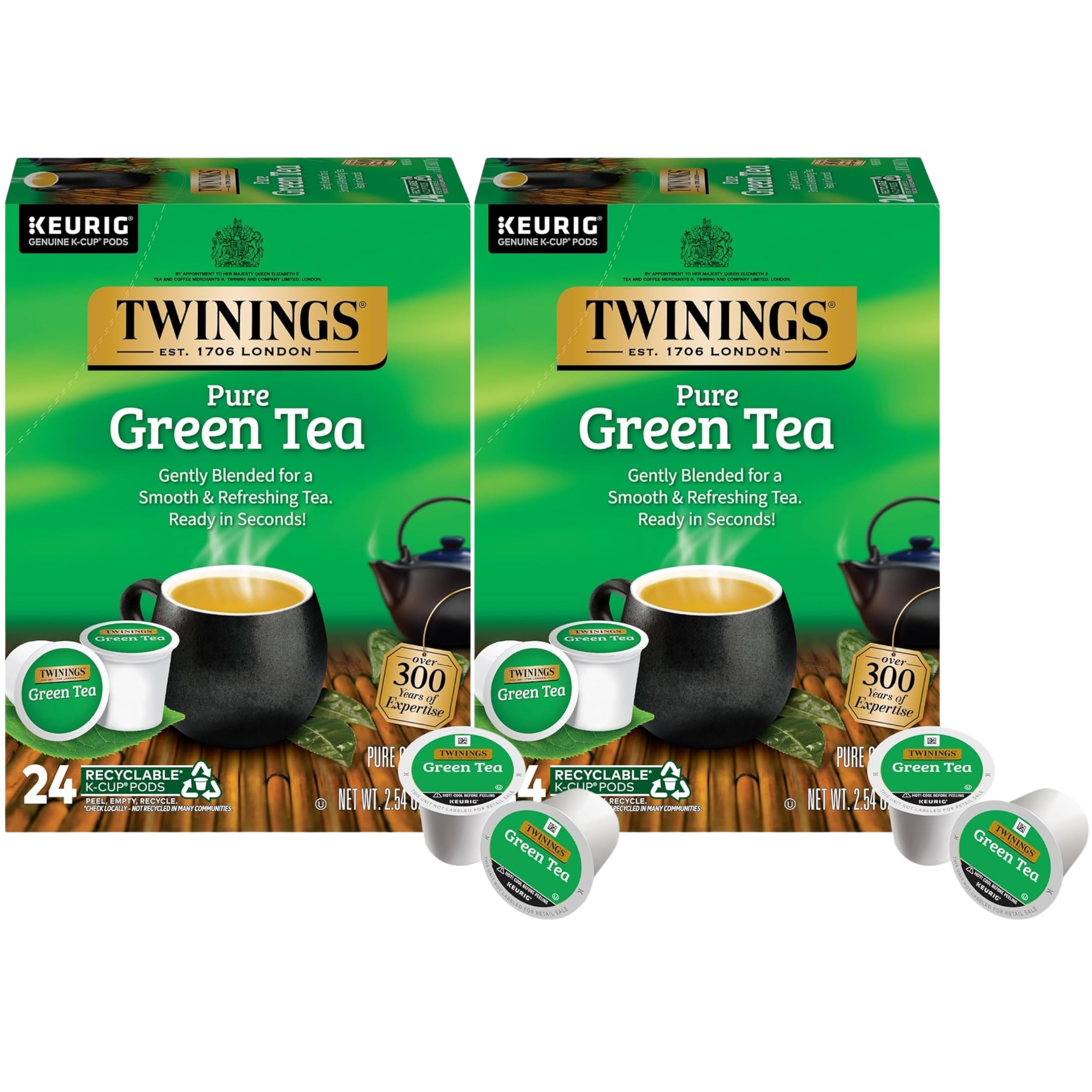 Amazon.com : Twinings Decaffeinated Green Tea K-Cup Pods for Keurig, 24 ...