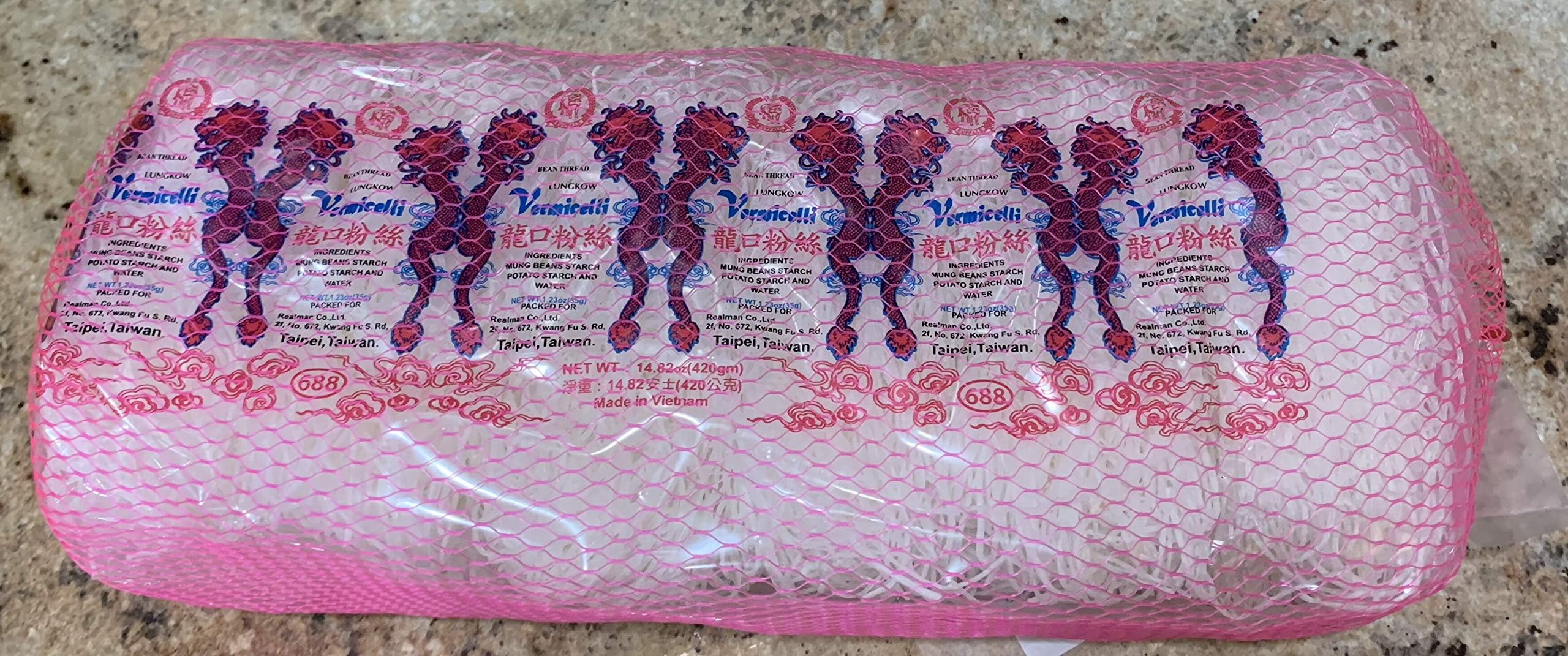 Amazon.com : Lungkow Vermicelli Bean Thread Glass Noodles 12 ct 14.82 ...