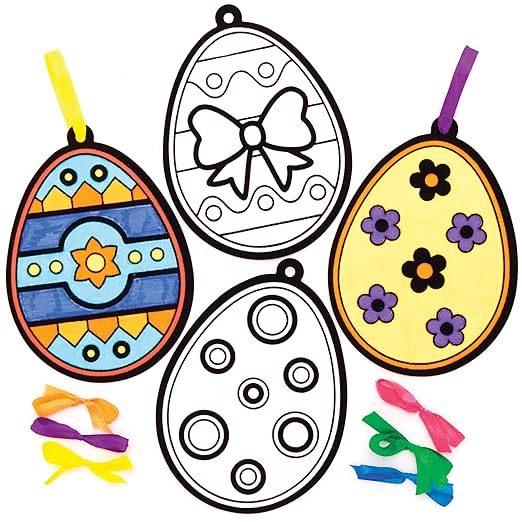 Baker Ross Easter Egg Colour In Fuzzy Art Decorations - Pack of 12 ...