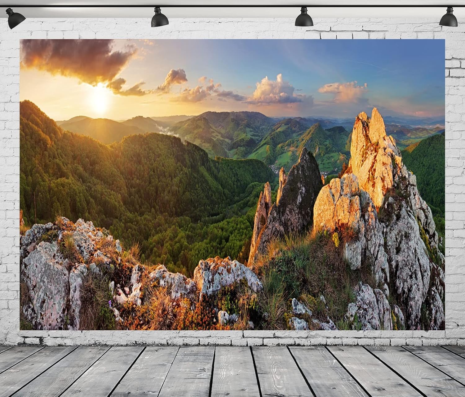 Amazon.com : Loccor Fabric 6x4ft Natural Scenic Backdrop Mountain Photo ...