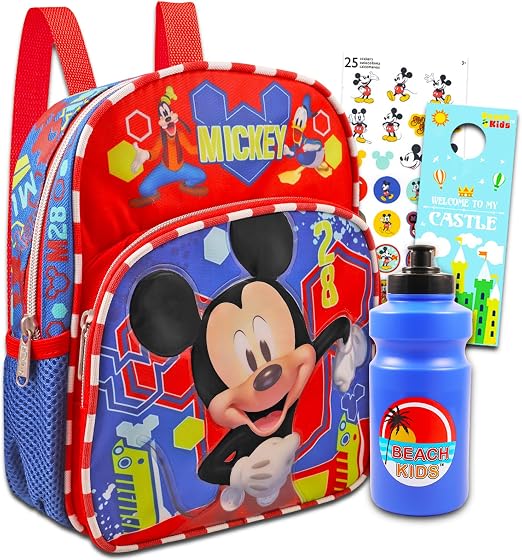 Amazon.com | Mickey Mouse Mini Backpack Set - Bundle with 12" Mickey ...