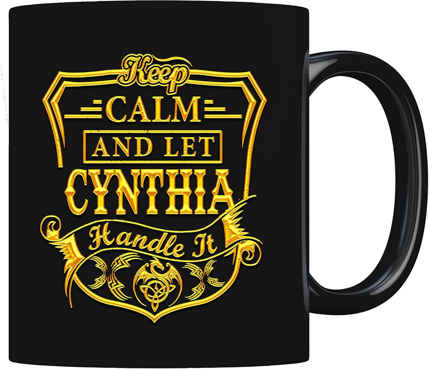 Amazon.com: Erasmus Baudelaire Coffee Mug Keep Calm and Let Cynthia ...