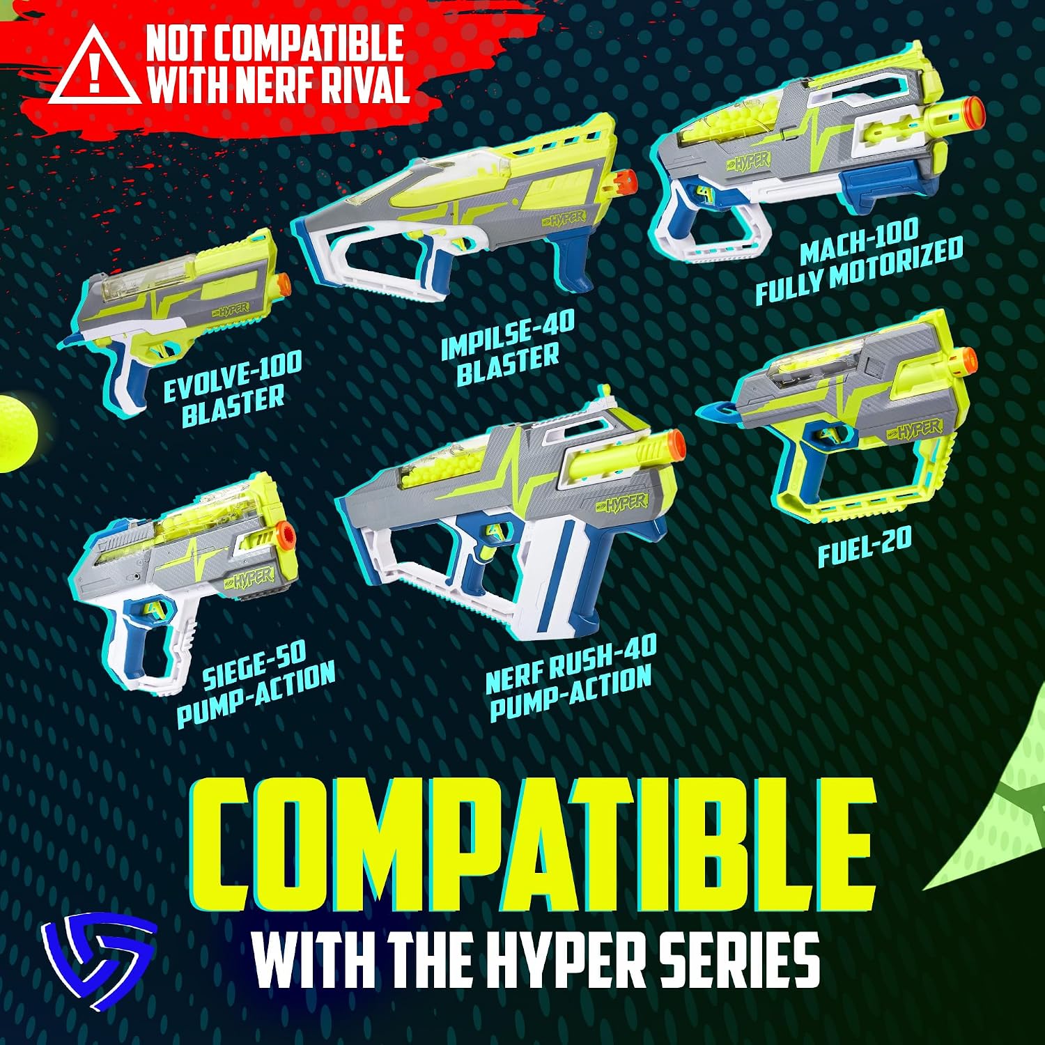 Paquete de 350 pelotas Ray Squad Nerf Hyper Balls, Nerf Hyper, Nerf ...