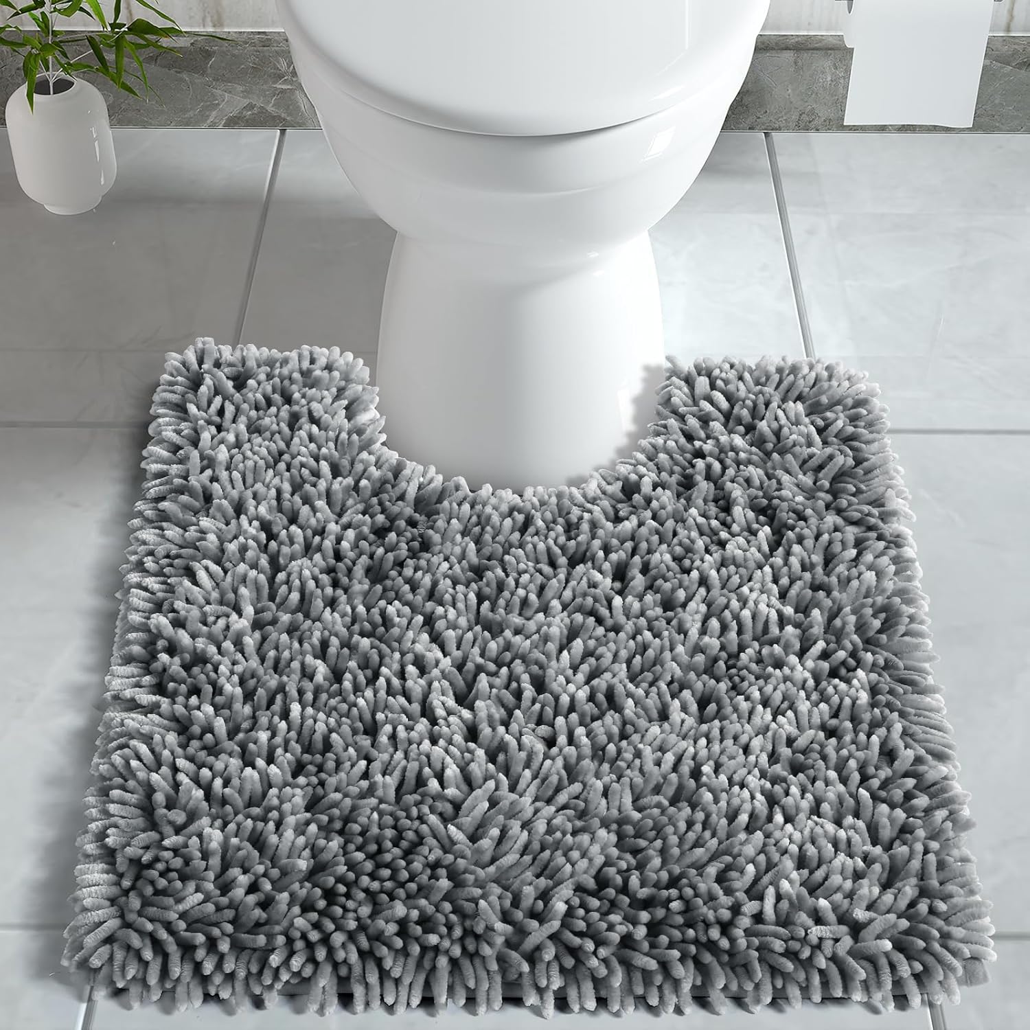 Amazon.com: Yimobra Toilet Rugs U Shaped, Luxury Chenille Extra Thick U ...