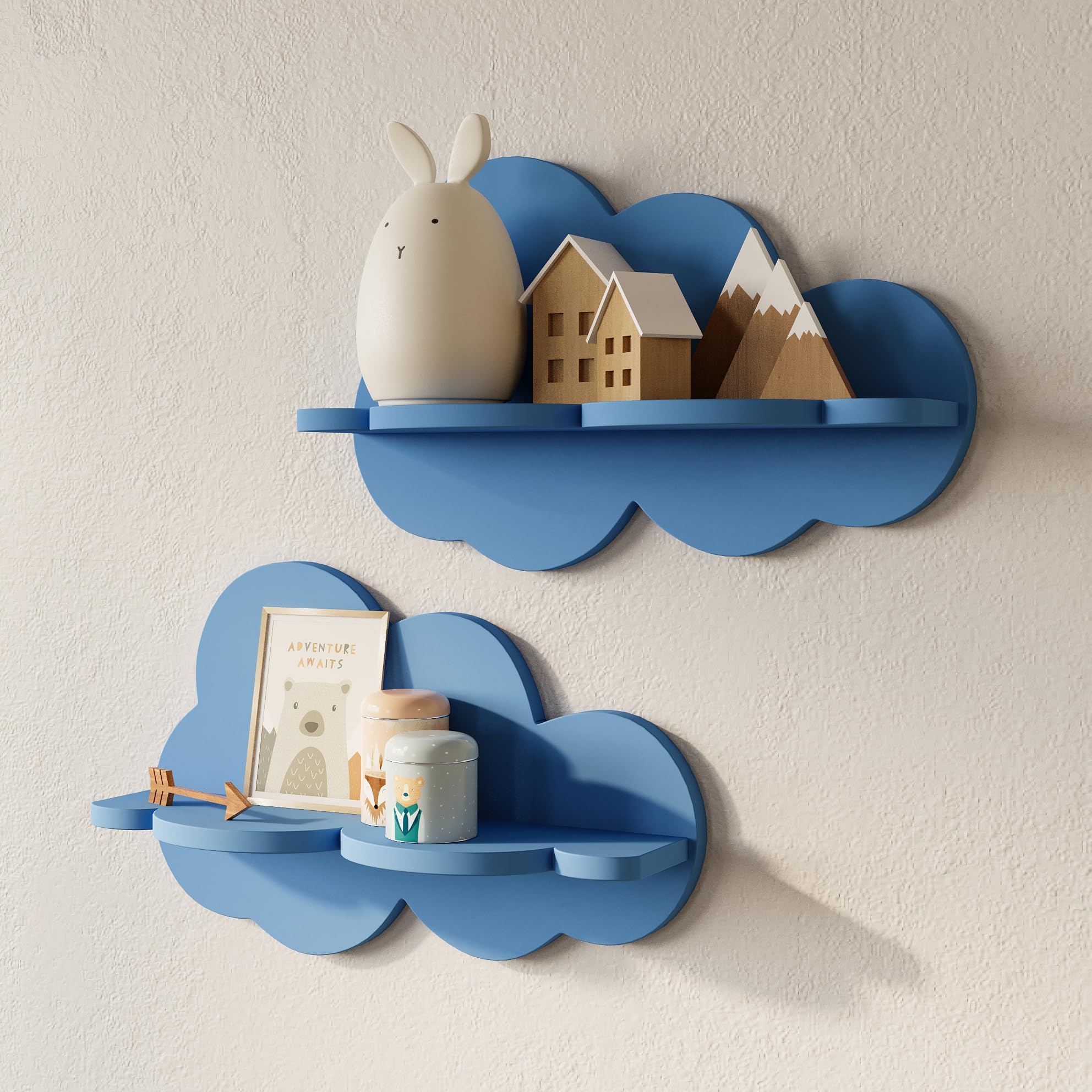 Amazon.com: Tideme 3 PCS Wavy Cloud Wall Shelves, Cute Cloud Shelves ...