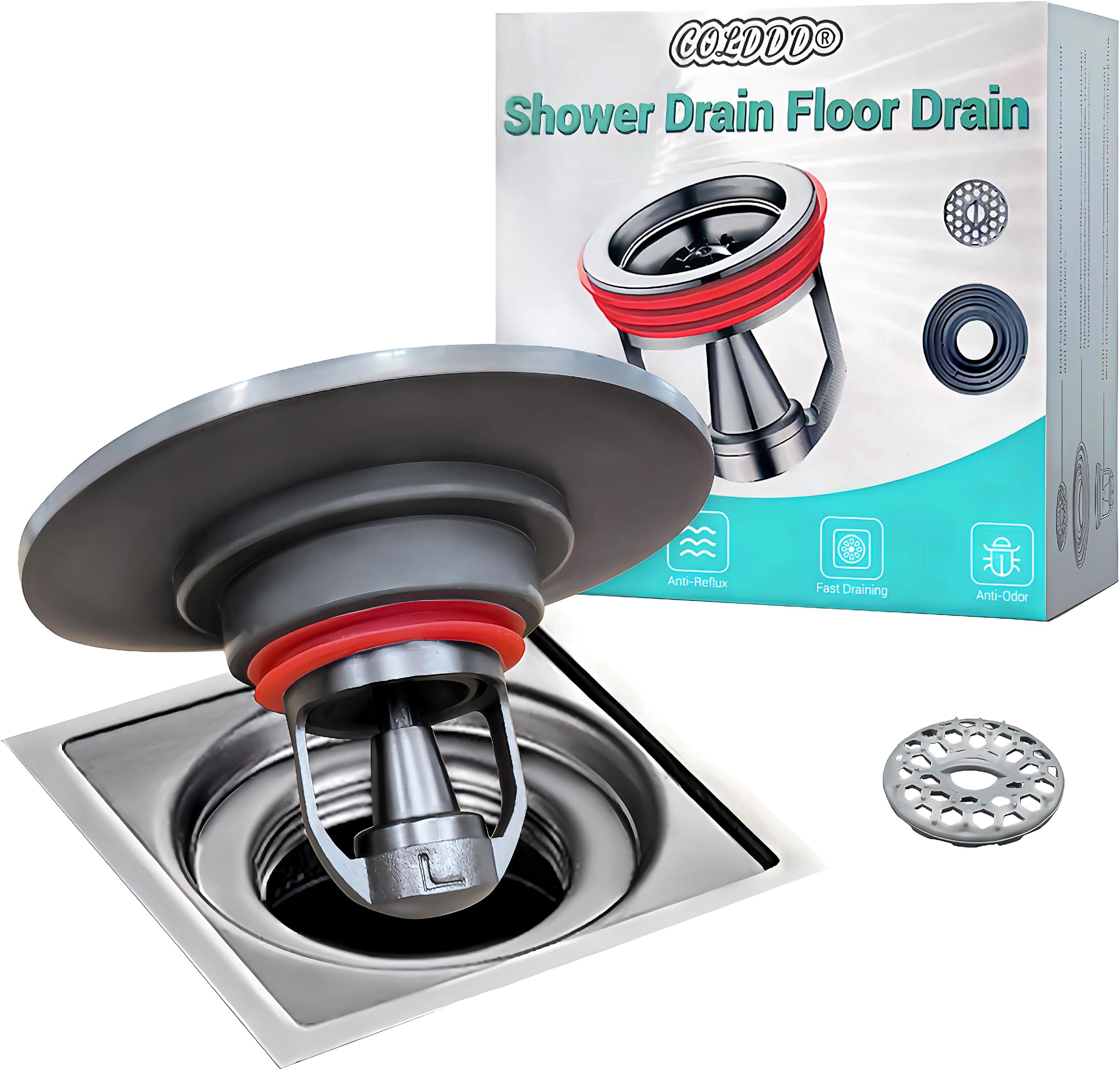 COLDDD Downspout Universal Brass Floor Drain core, Shower Floor Drain ...
