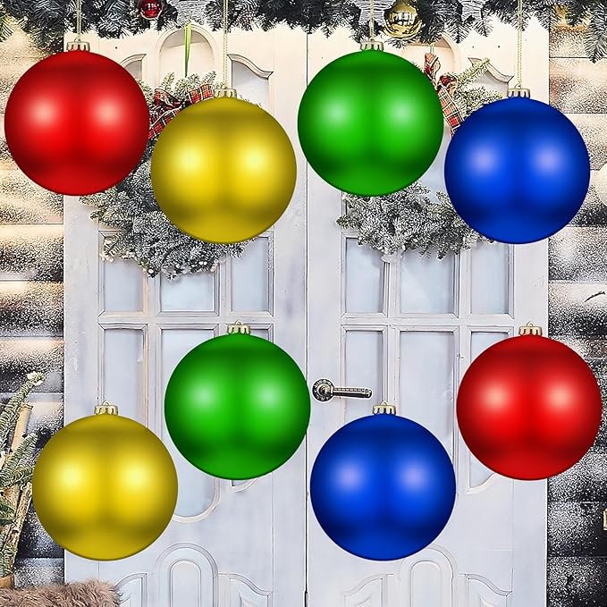 Amazon.com: Jenaai 6 Inch Large Christmas Ball Ornaments Giant Jumbo ...