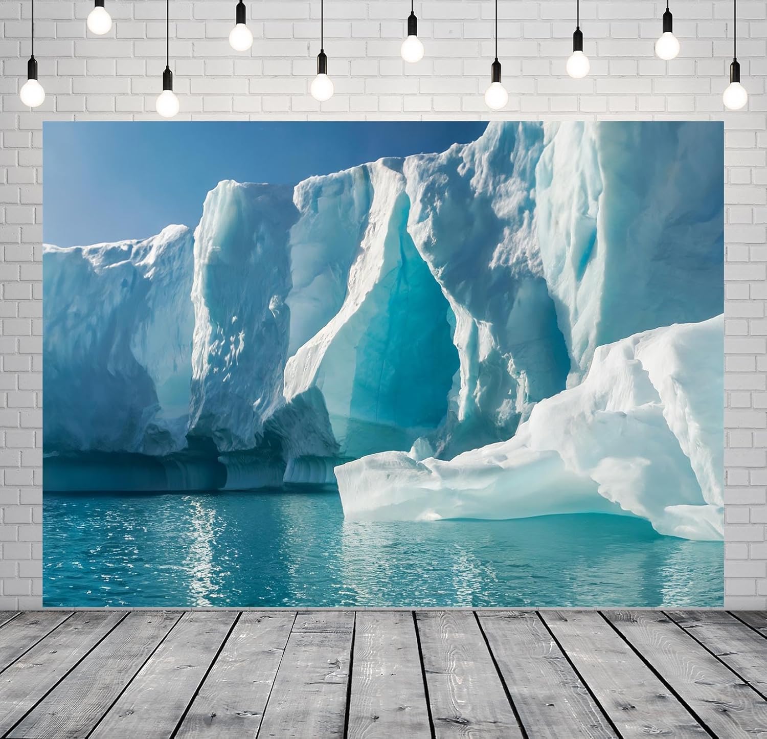 Amazon.com : BELECO 10x8ft Fabric White Iceberg Backdrop Antarctic ...