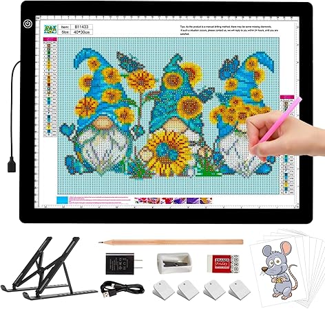 Amazon.com: A3 LED Light Box for Tracing, elice Artist Drawing Lightbox ...