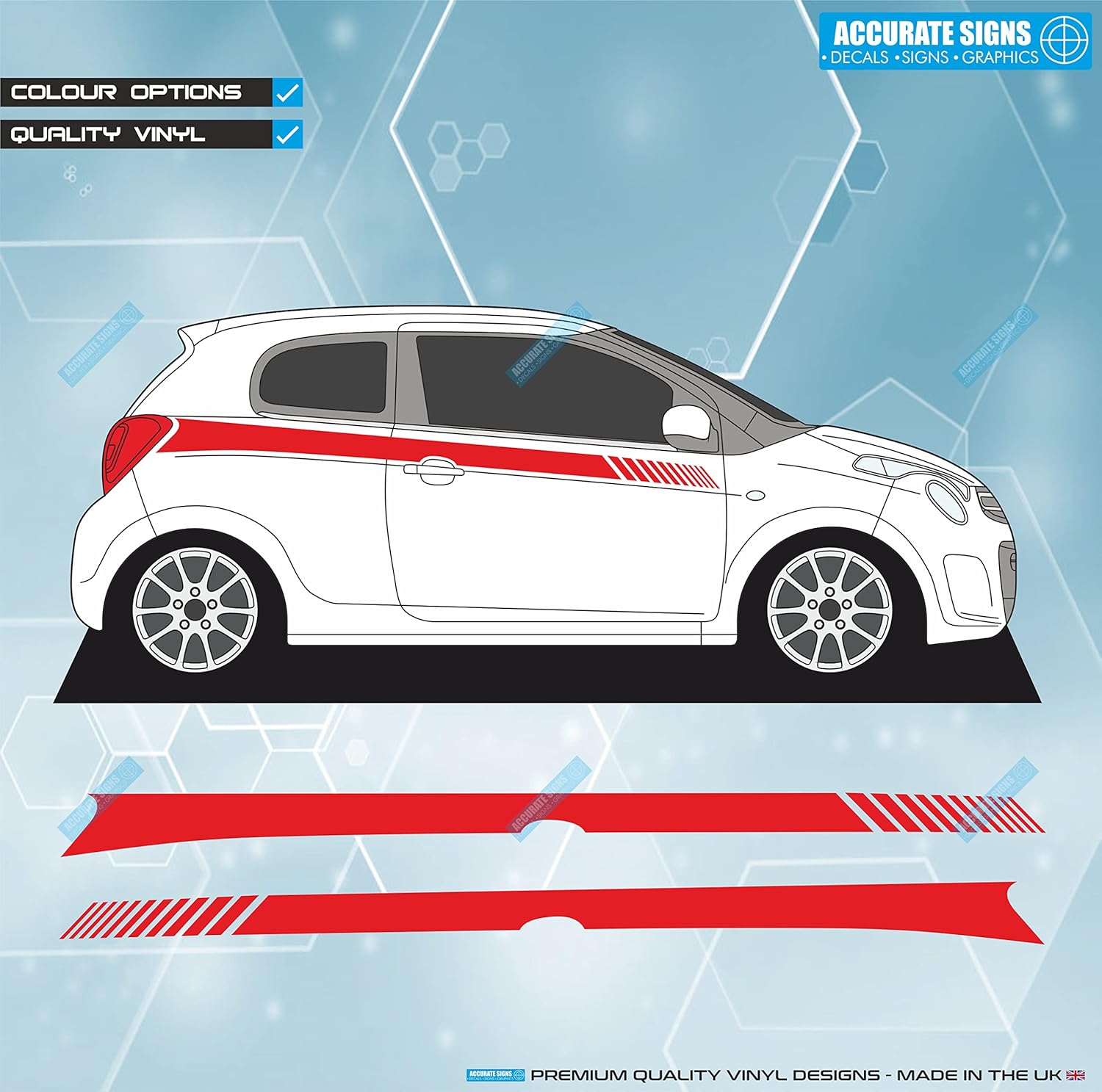 Stickers for C1 Stripes 108 Graphics Decal sticker Kit : Amazon.co.uk ...