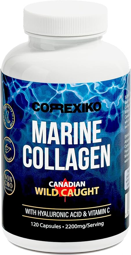 CORREXIKO Marine Collagen Pills, High Strength 2200mg Anti-Ageing ...
