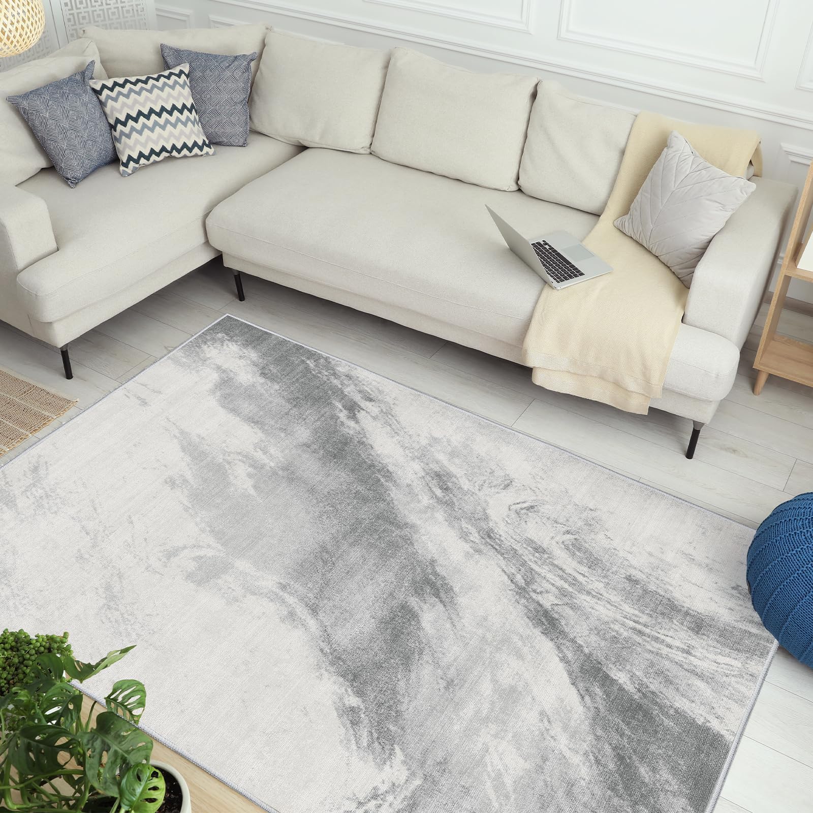 Vamcheer Tapis de Salon Moderne - Tapis de Chambre Design Abstrait,Faux ...