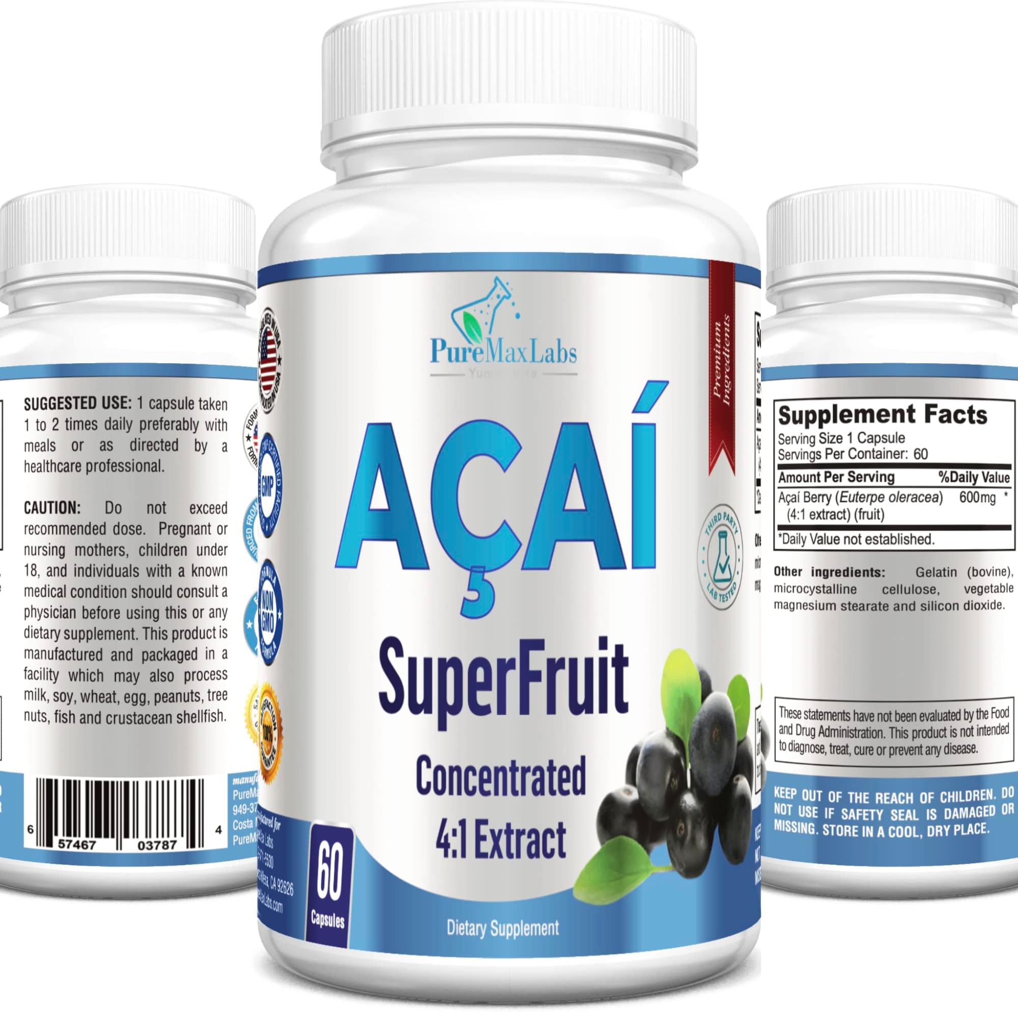 Amazon.com: Puritan's Pride Acai 1000 mg : Health & Household