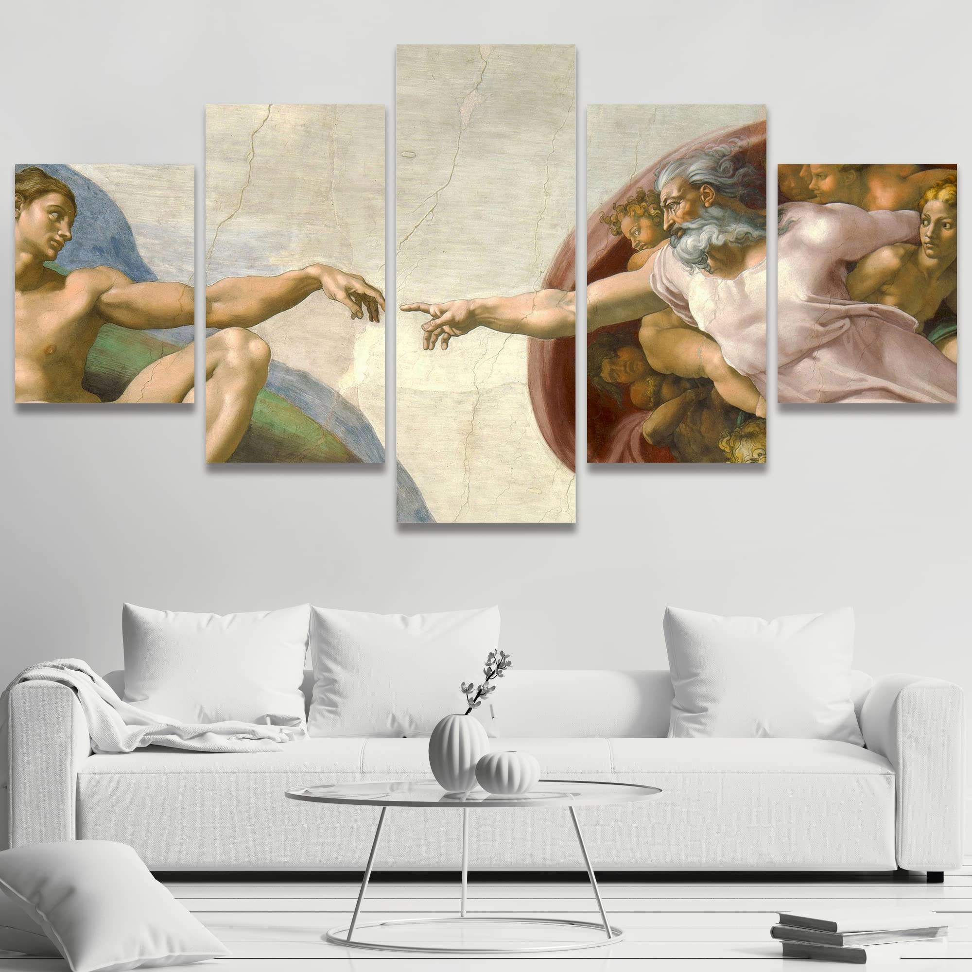 Buy SIGNWIN Large Canvas Wall Art The Creation of Adam Italian Master ...