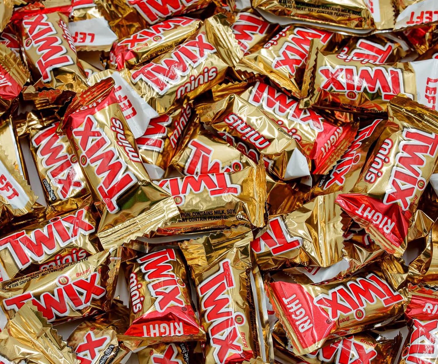 TWIX Caramel Mini Candy Bars 1 lb – Bulk Bag, Sweet Snacks, Crunchy ...
