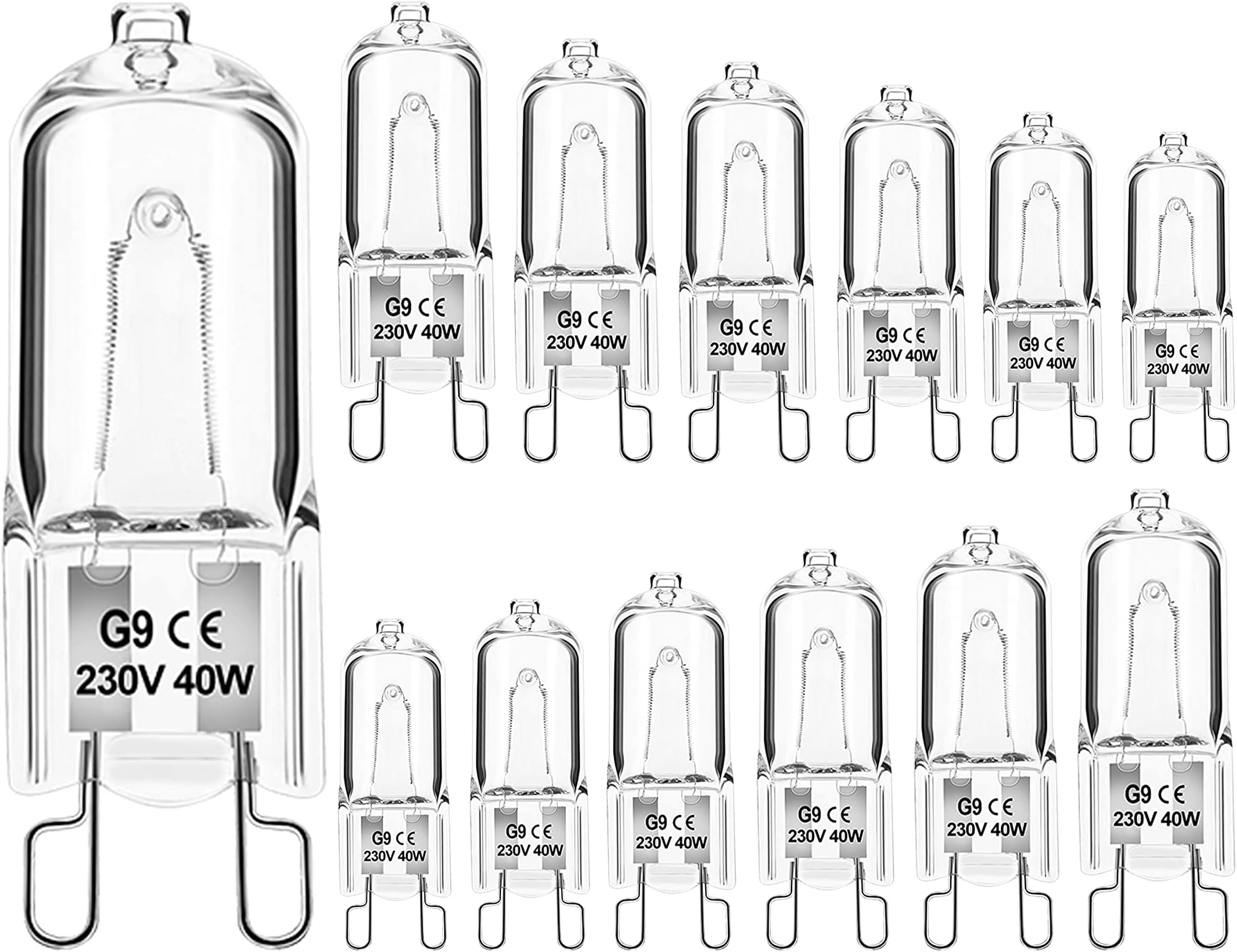 Comyan G9 Halogen Light Bulbs 230V 28W (29W) 2800K Warm White Clear G9 ...