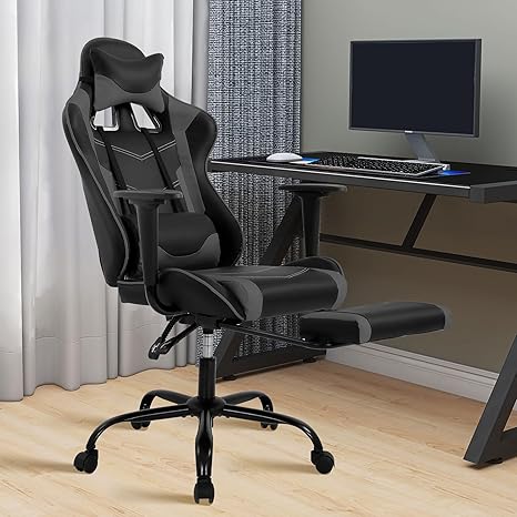 Amazon.com: Gaming Chair, High Back PU Leather Gaming Chairs Computer ...