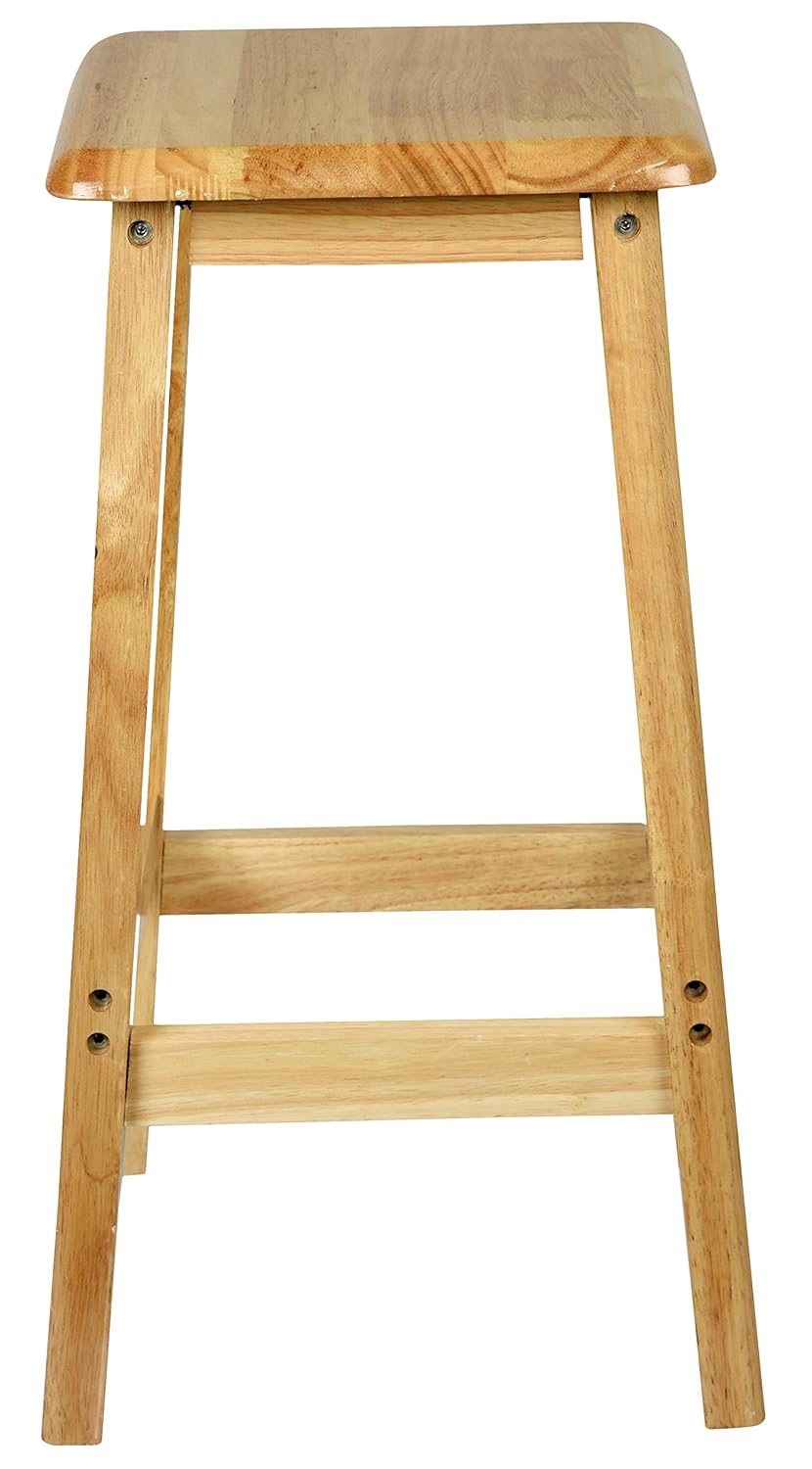 Haneez Solid Hard Wood High Stool for Bar, Living Room, Square Seat ...