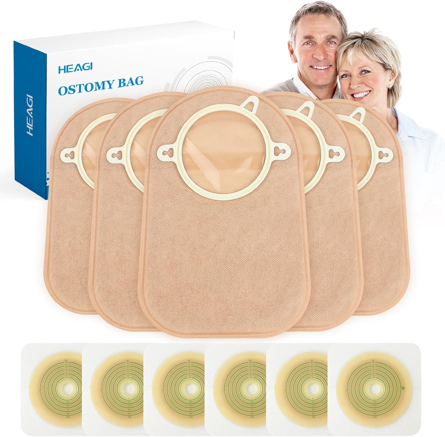 Amazon.com: 60pcs Ostomy Supplies Ostomy Bags 2 Piece Closed End, 2 ...
